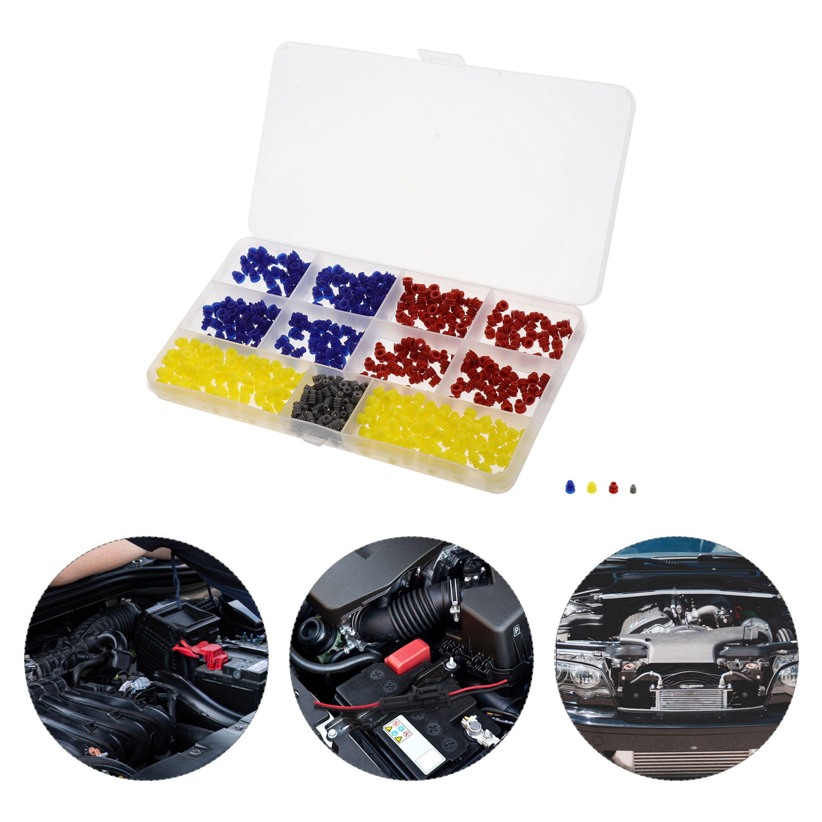 OUNONA 600pcs Silicone Rubber Sealing Plugs For Auto Wire Connectors ...