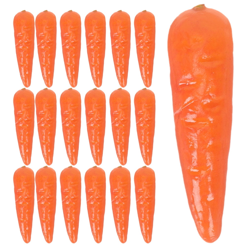 OUNONA 60pcs Realistic Mini Carrots Artificial Vegetable Props Lifelike ...