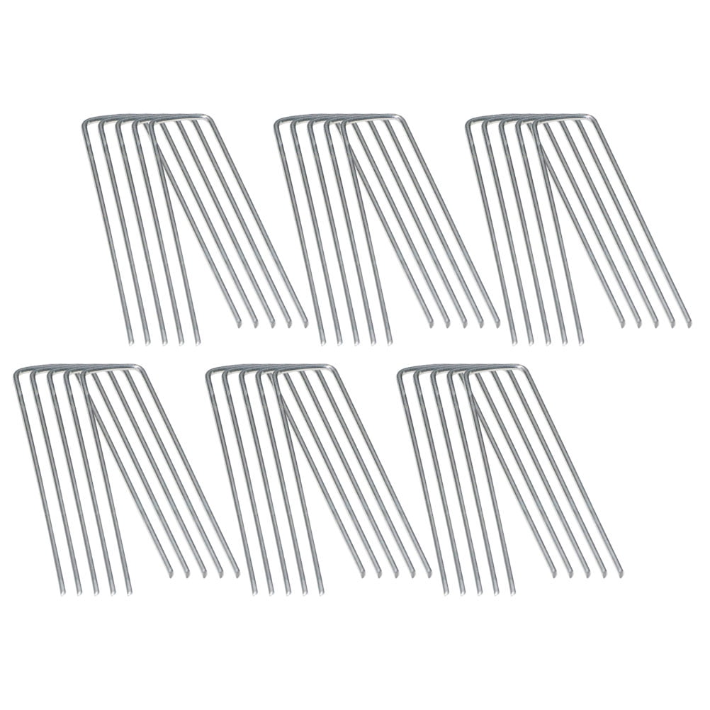 OUNONA 60pcs U-shaped Landscape Staples Gasket Design Tent Stake ...