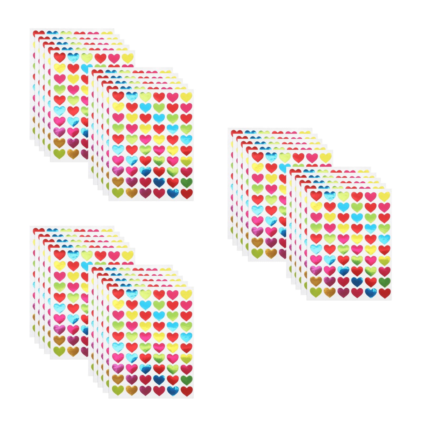 OUNONA 6300 pcs Multicolor Heart Shape Stickers Color Coding Labels ...