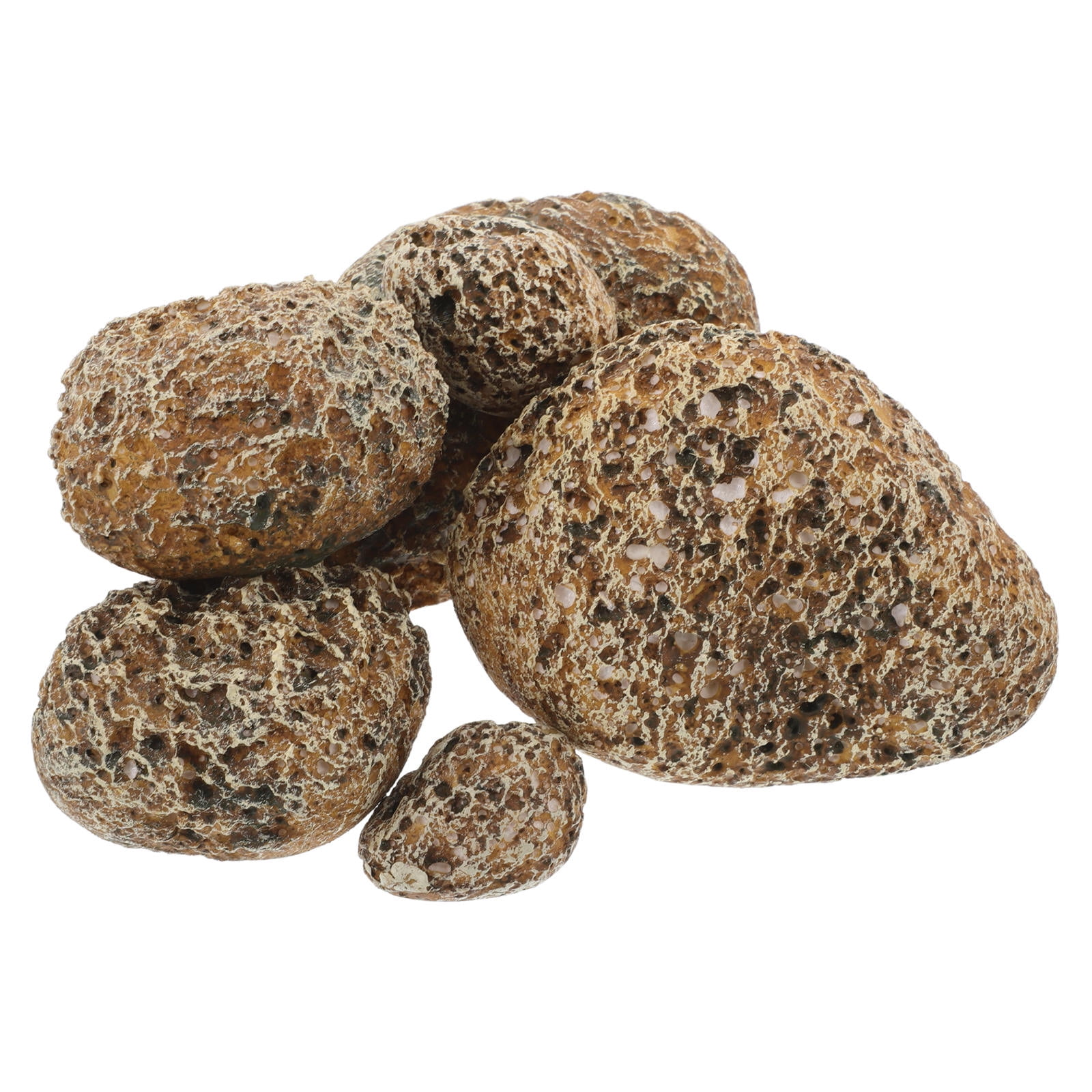 OUNONA 6PCS Decorative Faux Stones Artificial Rock Garden Fake Stone ...