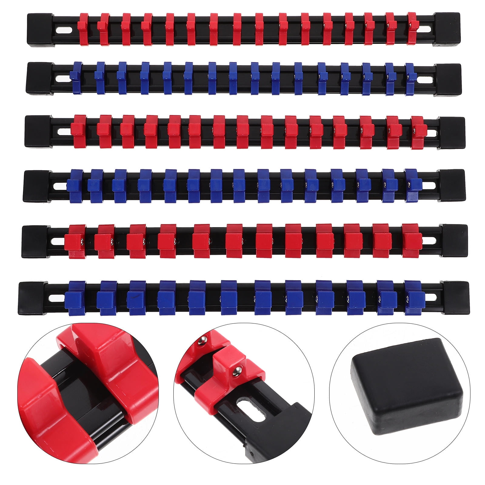 OUNONA 6PCS Socket Organizer Portable Socket Rail Holder Socket Holders ...