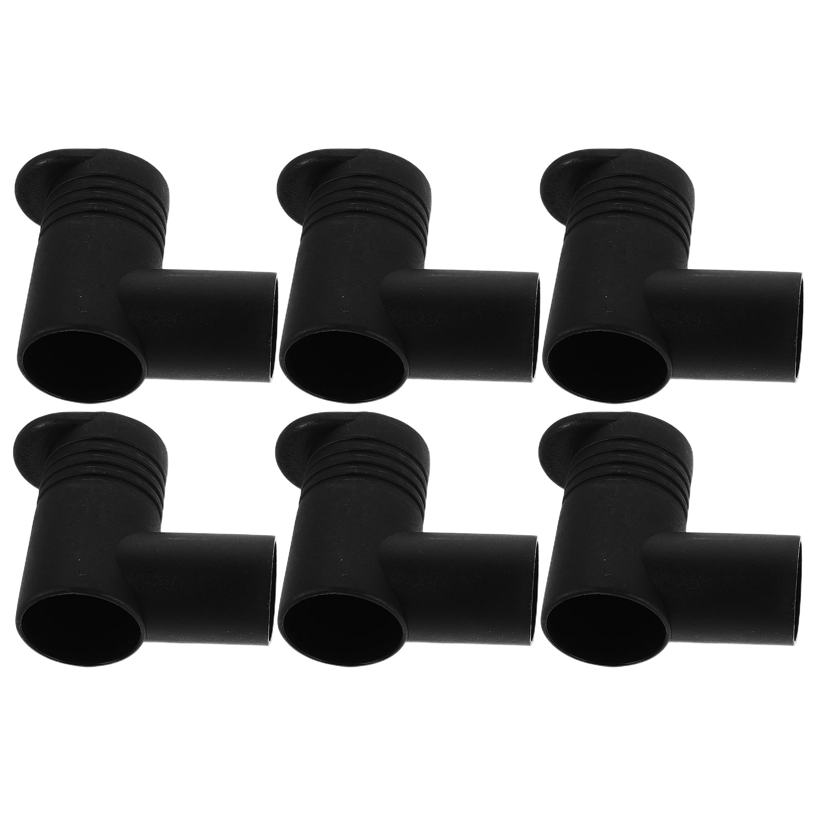 OUNONA 6Pcs Black Clothes Rod Corner Connector Plastic Joints for Home ...