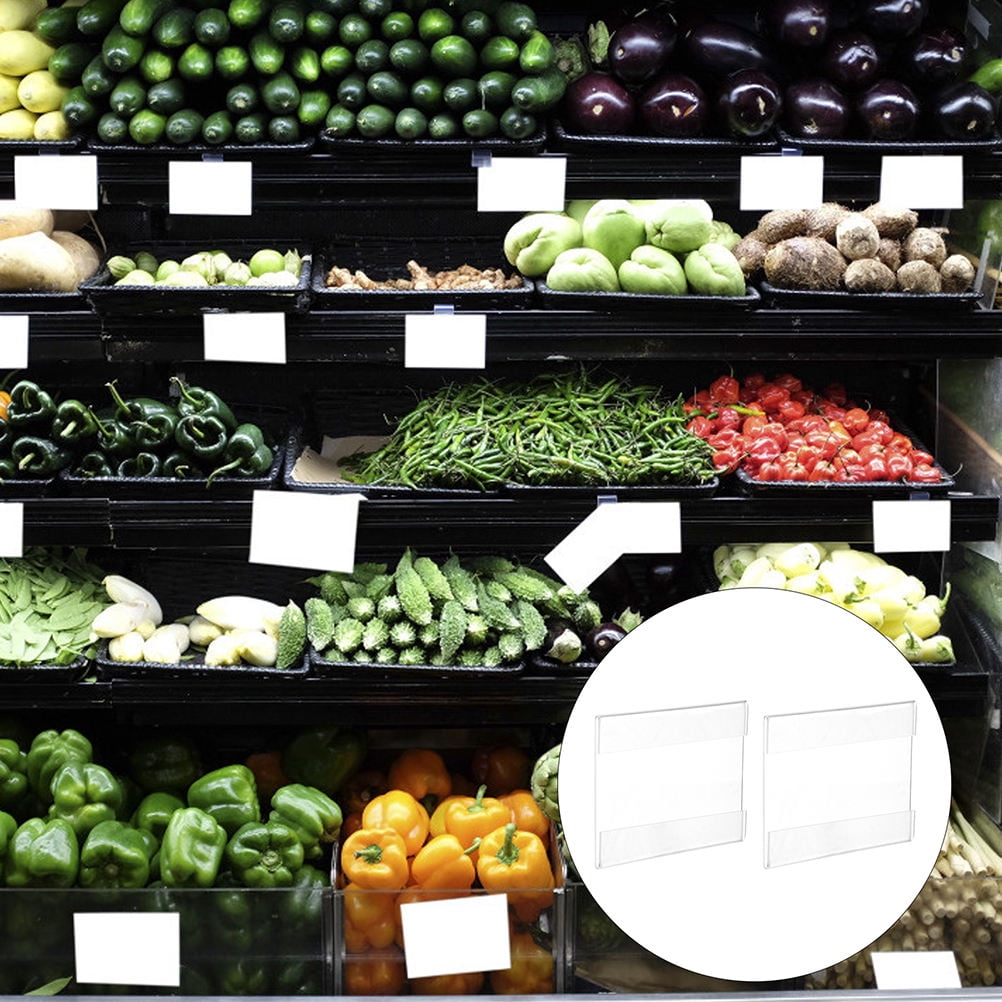 SASABAXI Label Stands Clear Retail Stores of Paper 6Pcs 4.7X3.1X0.2In ...