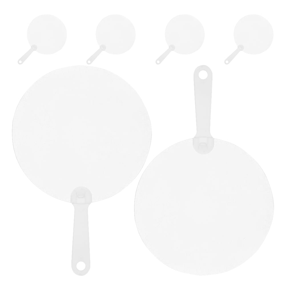 OUNONA DIY Blank Fans for Decor Made of Durable PVC Material Great for ...