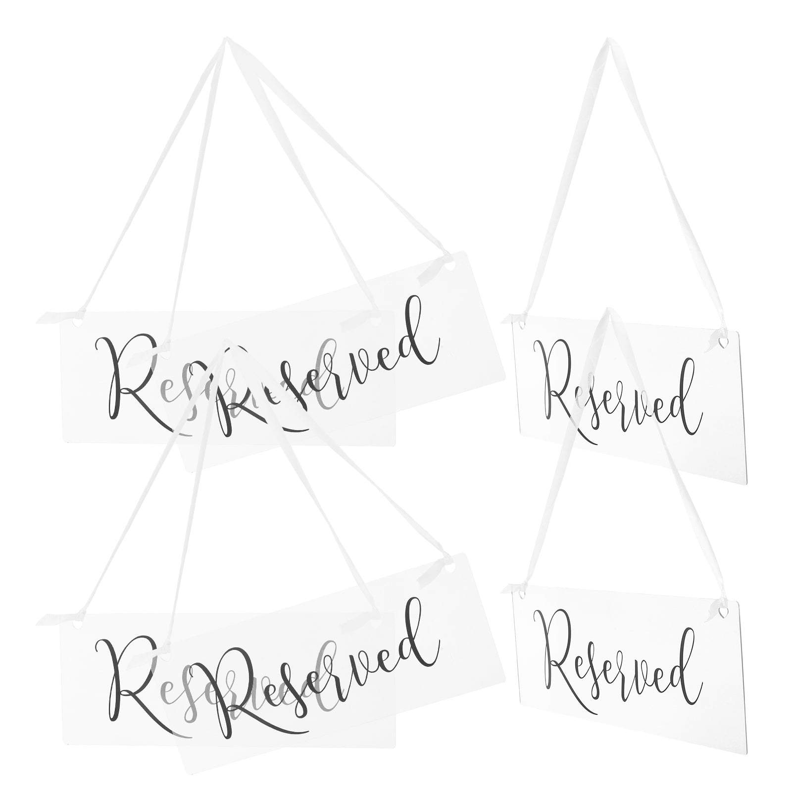 OUNONA 6Pcs Reserved Chair Acrylic Signs Church Reserved Sign Reserved ...