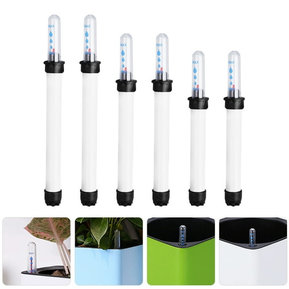 OUNONA 6Pcs Water Scale Gauge Plastic Flowerpot Water Level Gauge Water ...