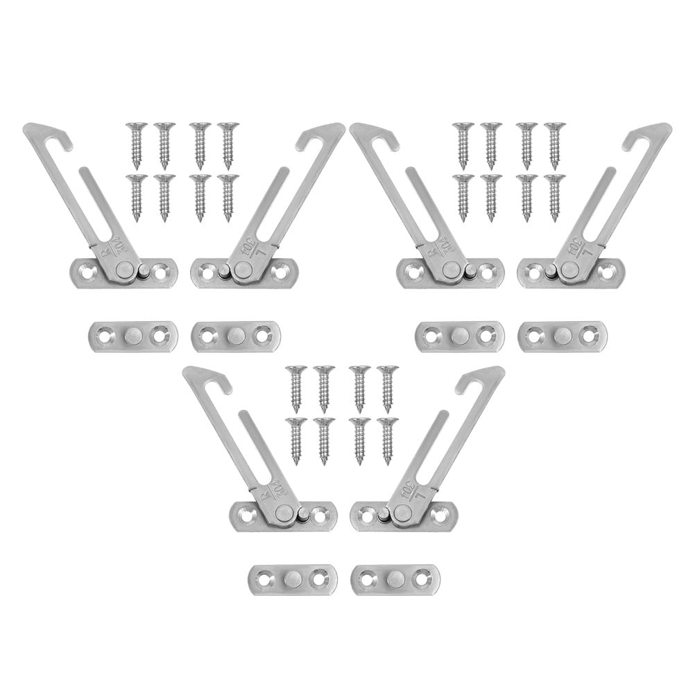 OUNONA 6Pcs Window Limiter Stainless Steel Casement Sliding Window ...