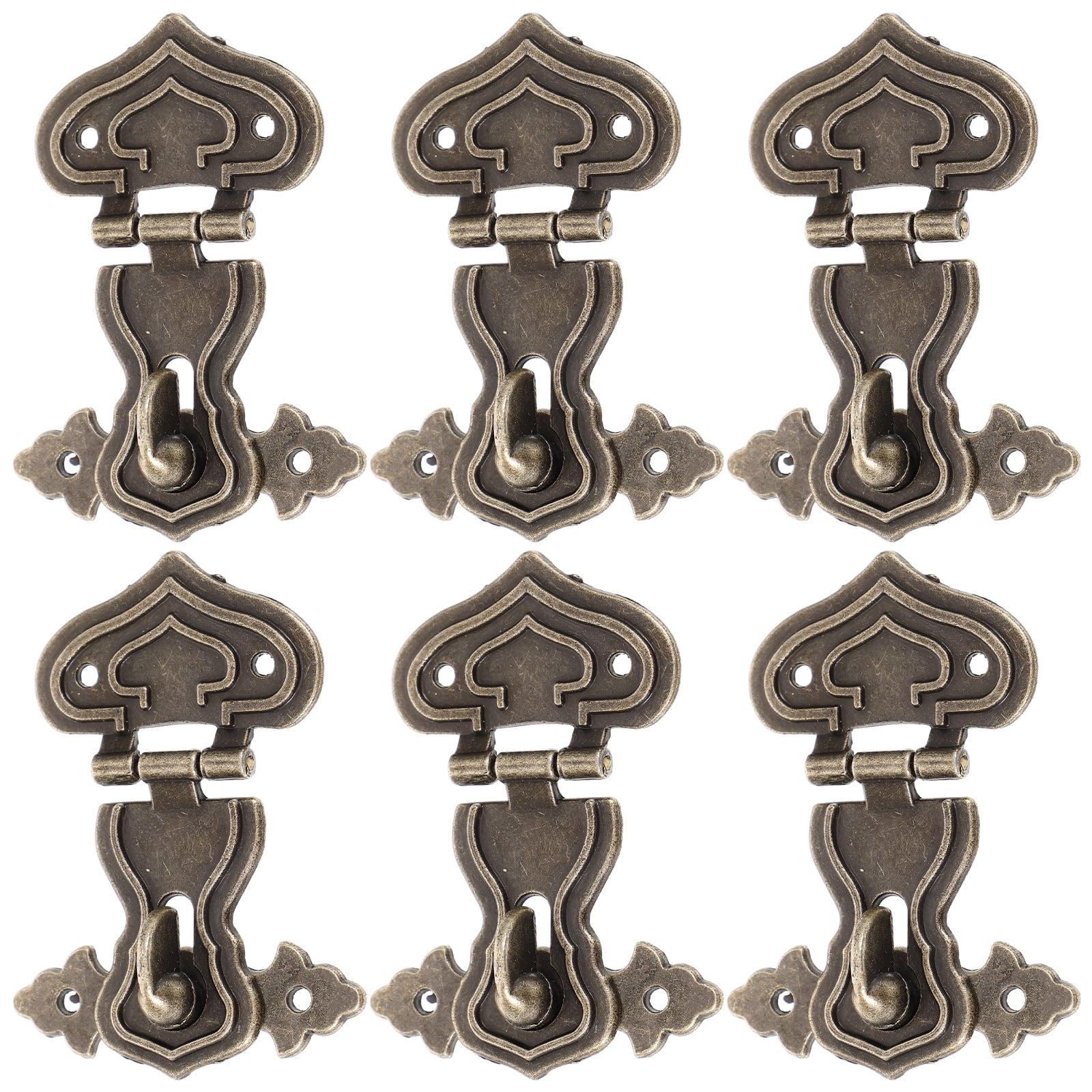 OUNONA 6Pcs Wooden Box Hasp Latch Jewelry Box Lock Gift Box Buckle Hasp ...