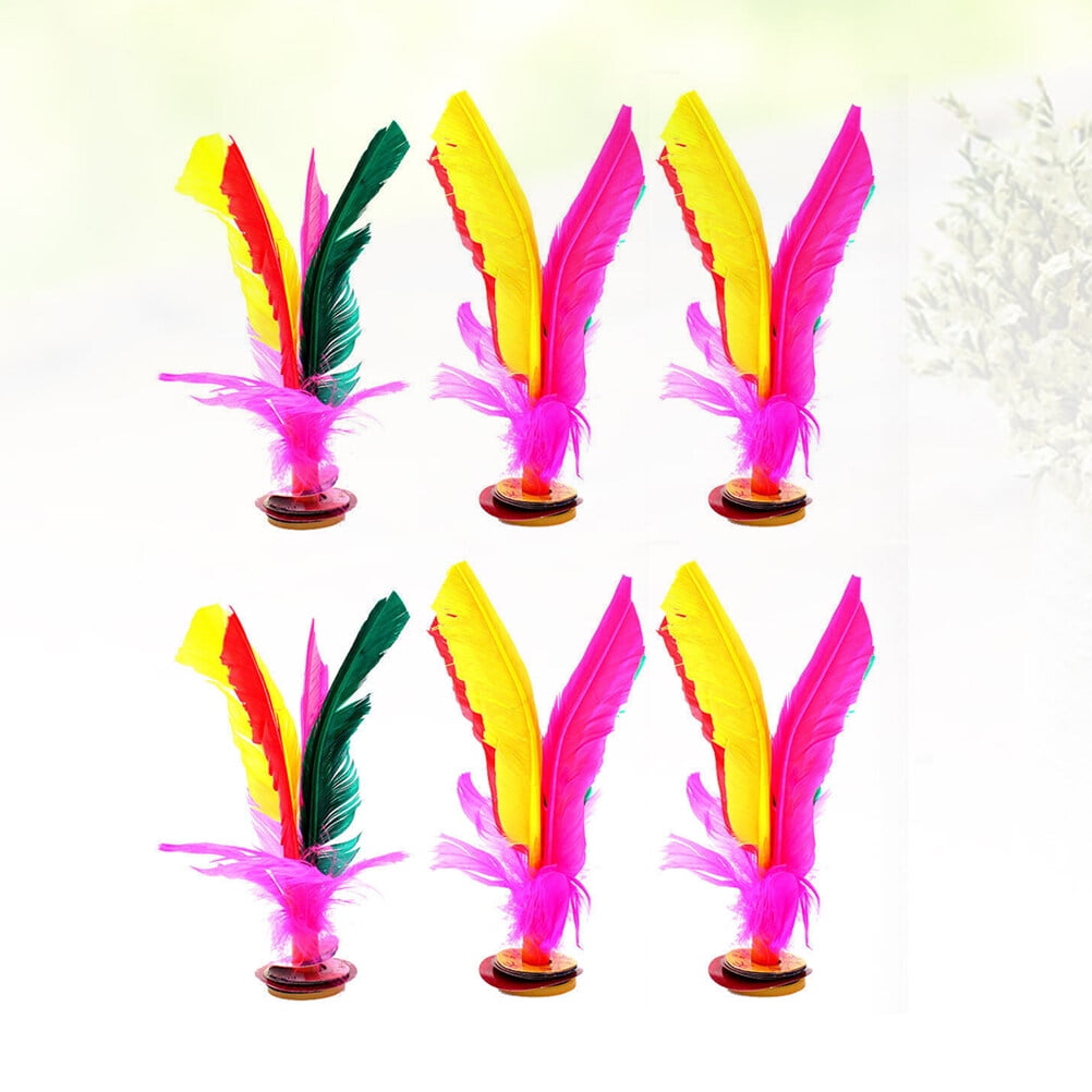 OUNONA 6pcs Colorful Kick Shuttlecock Chinese Jianzi Goose Rubber Foot ...