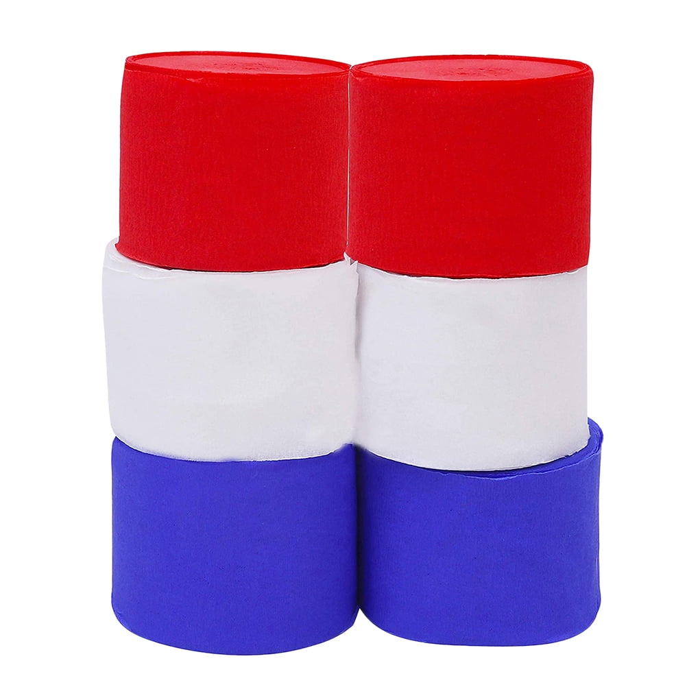CATIEBYE 6pcs Red Streamer Rolls Carnival Wrapping Paper for ...
