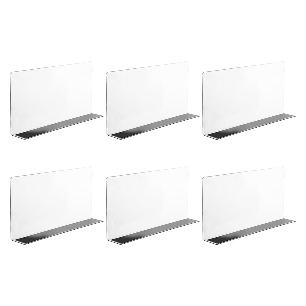 OUNONA 6pcs Dividing Partition L-Shaped Shelf Separator Closet Divider ...