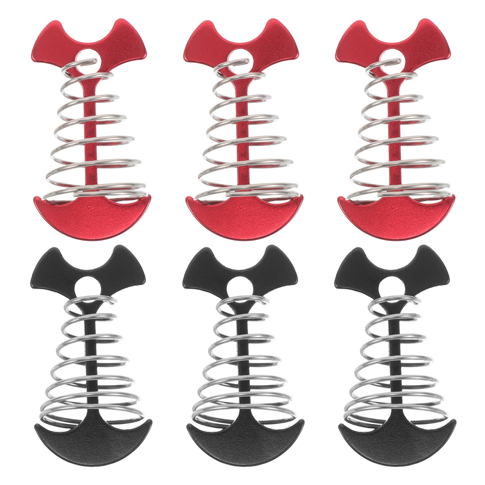 OUNONA 6pcs Fishbone Deck Anchor Pegs Adjustable Aluminum Alloy ...