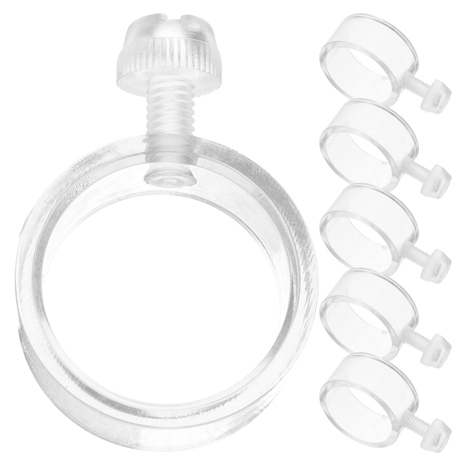 OUNONA 6pcs Flag Pole Clips Rings Plastic Flagpole Fasteners Mounting ...