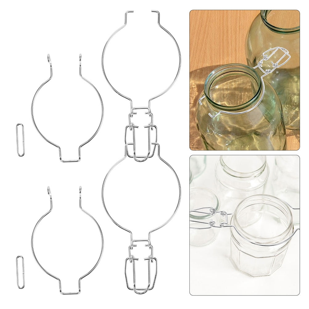 OUNONA 6pcs Mason Jar Wire Clamp Glass Canning Jar Accessories Wire ...