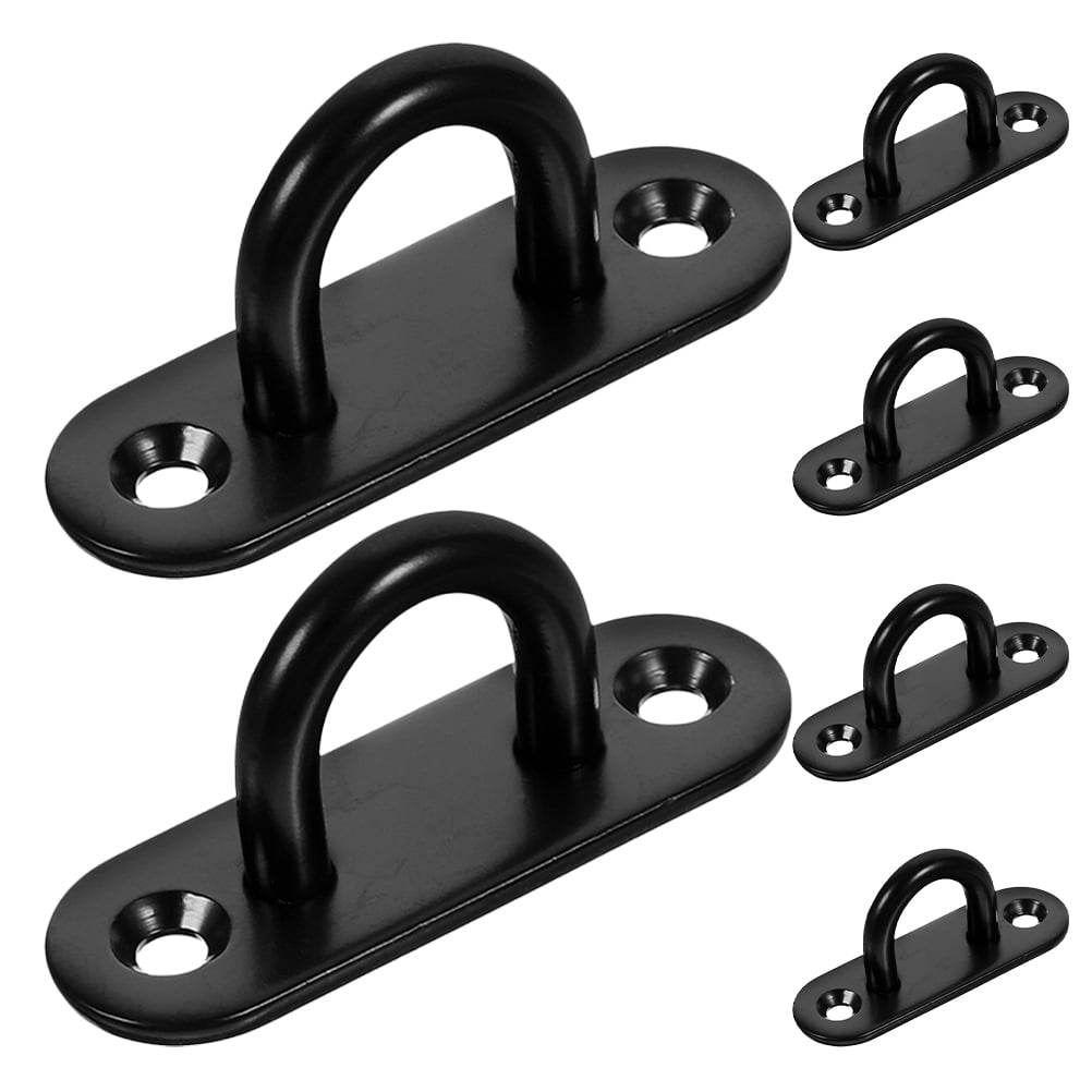 OUNONA 6pcs Metal Ceiling Hooks Oval Shaped Anchors Stainless Steel U ...