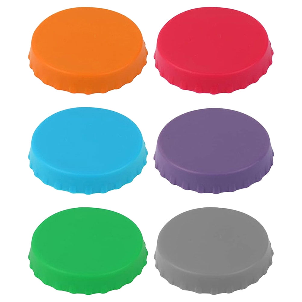 OUNONA 6pcs Reusable Silicone Soda Can Lids No Leak Soda Can Lids ...
