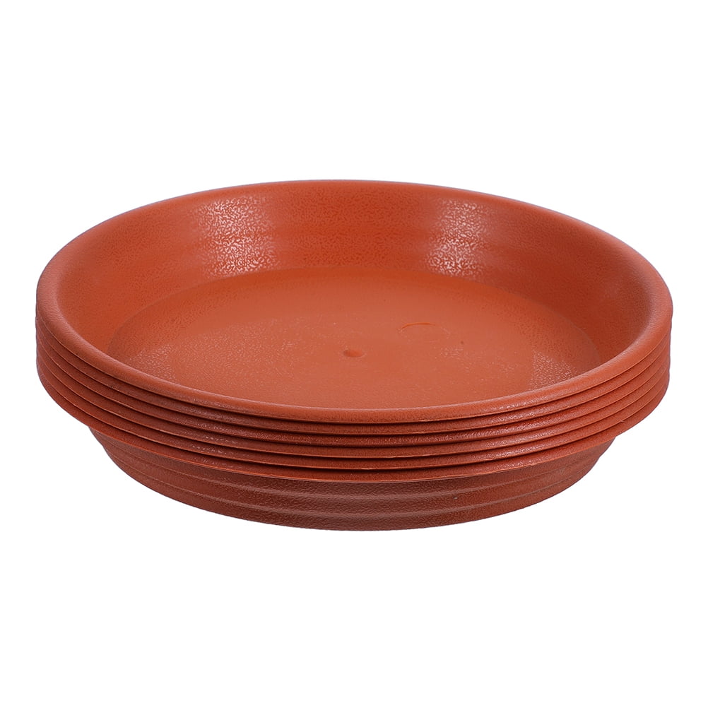 OUNONA 6pcs Round Plant Saucers Plastic Plant Water Dray Tray 8.65 Inch ...