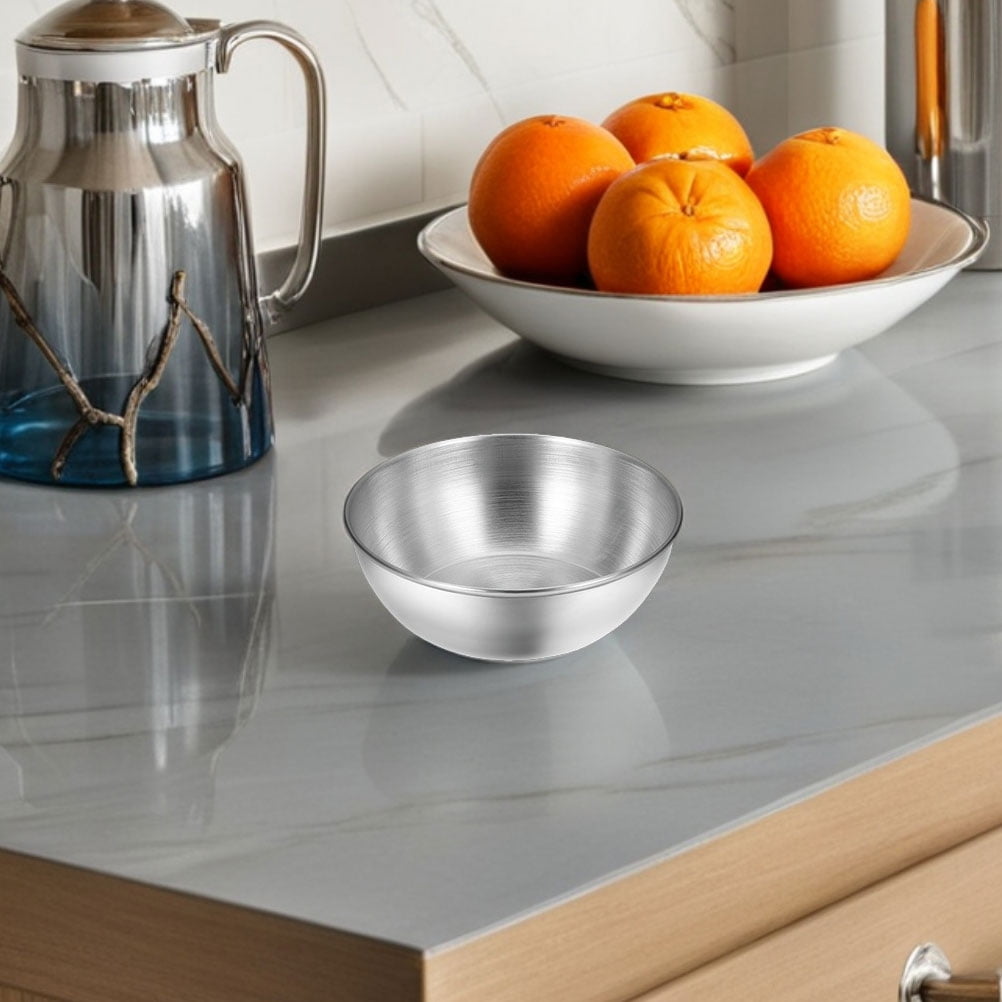 OUNONA 6pcs Small Stainless Steel Appetizer Serving Bowls Round Mini ...