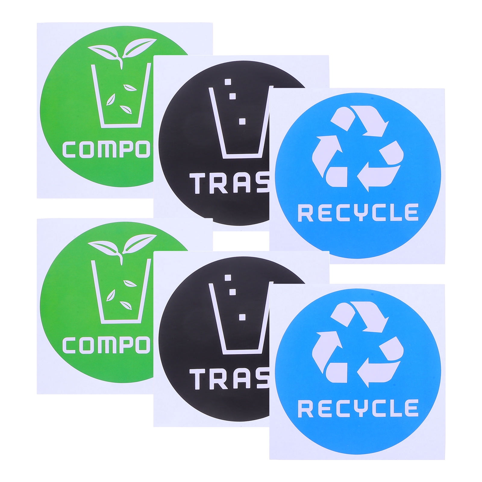OUNONA 6pcs Waste Sorting Stickers for Trash Bins Aesthetic Labels for ...
