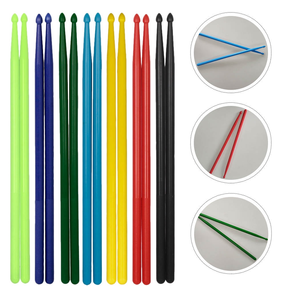 OUNONA 7 Pairs Nylon Drum Stick Drumming Sticks for Percussion ...