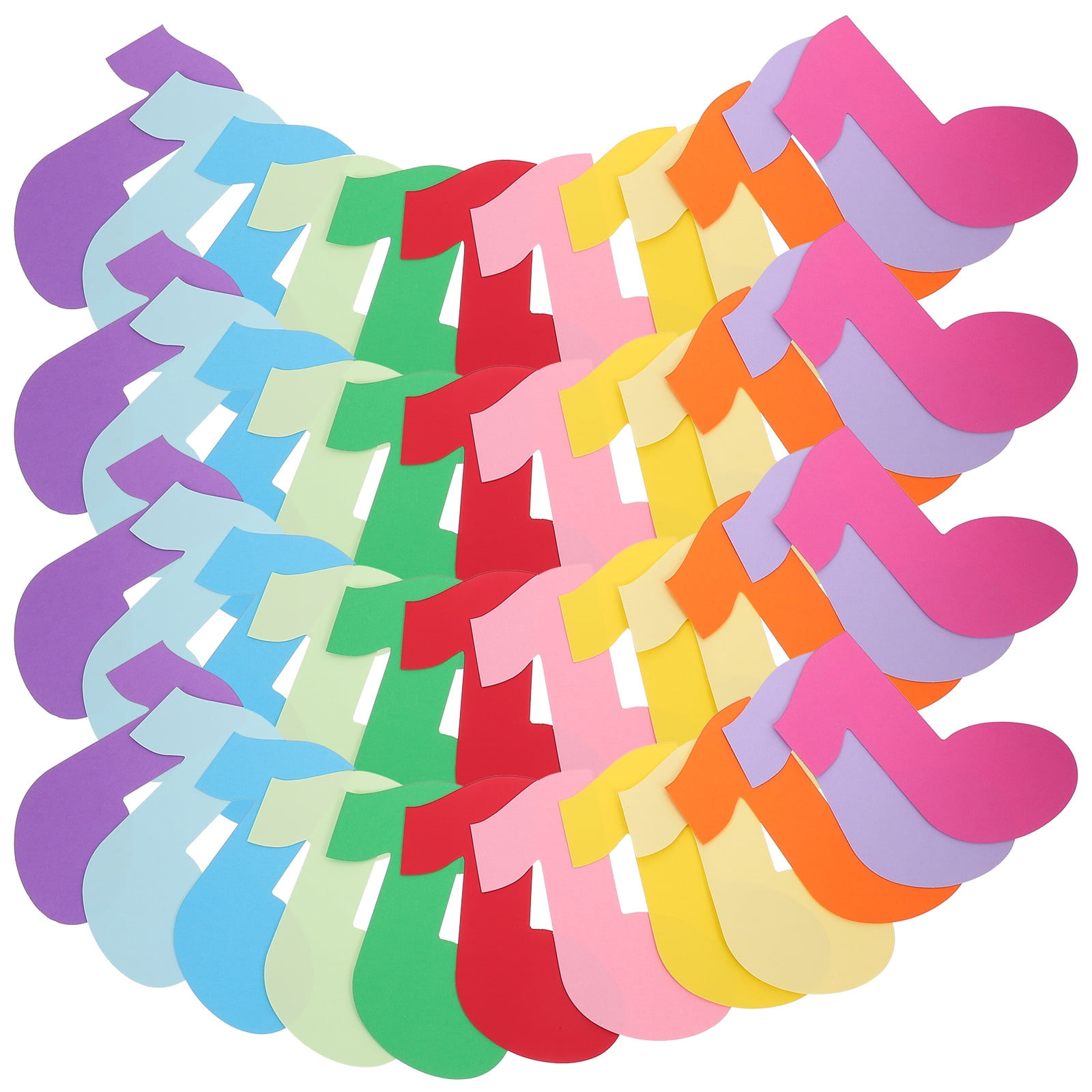 OUNONA 72 Pcs Classroom Decorations Musical Note Paper Cut Student ...
