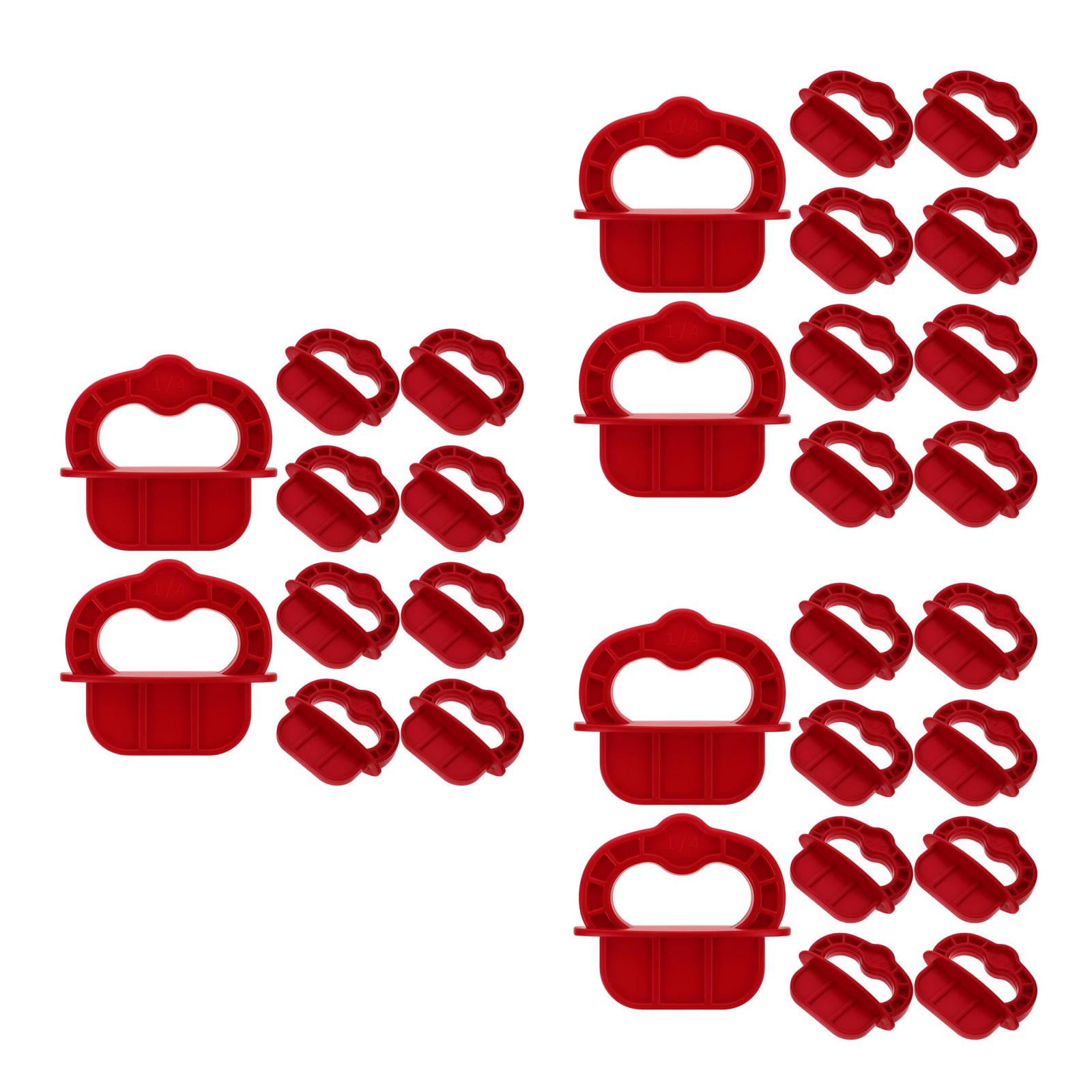 OUNONA 72 pcs Deck Board Jig Red Deck Board Spacer Rings 1/4" Gap Deck ...