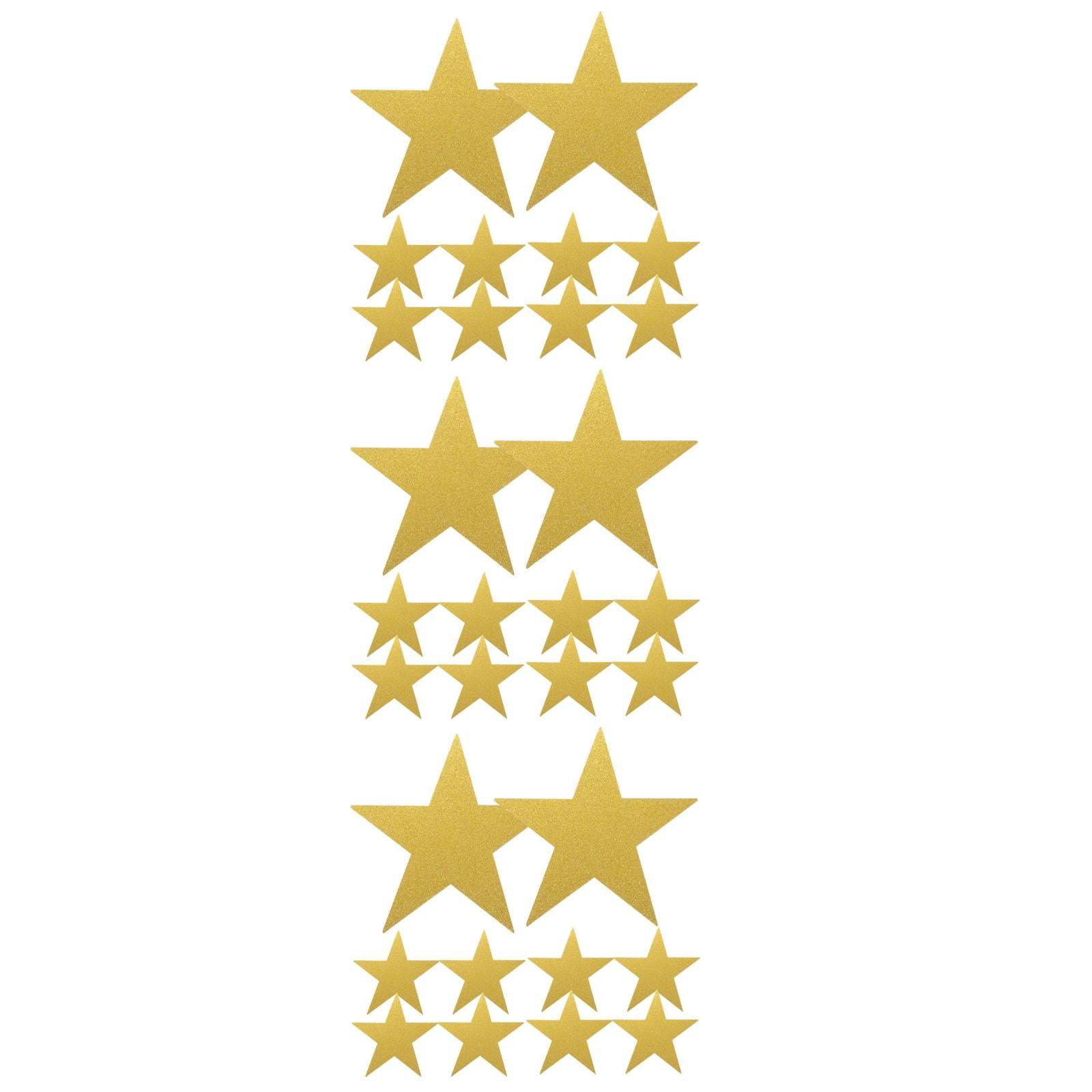 OUNONA 72 pcs Glitter Star Cutouts Paper Stars Decorations Decor ...
