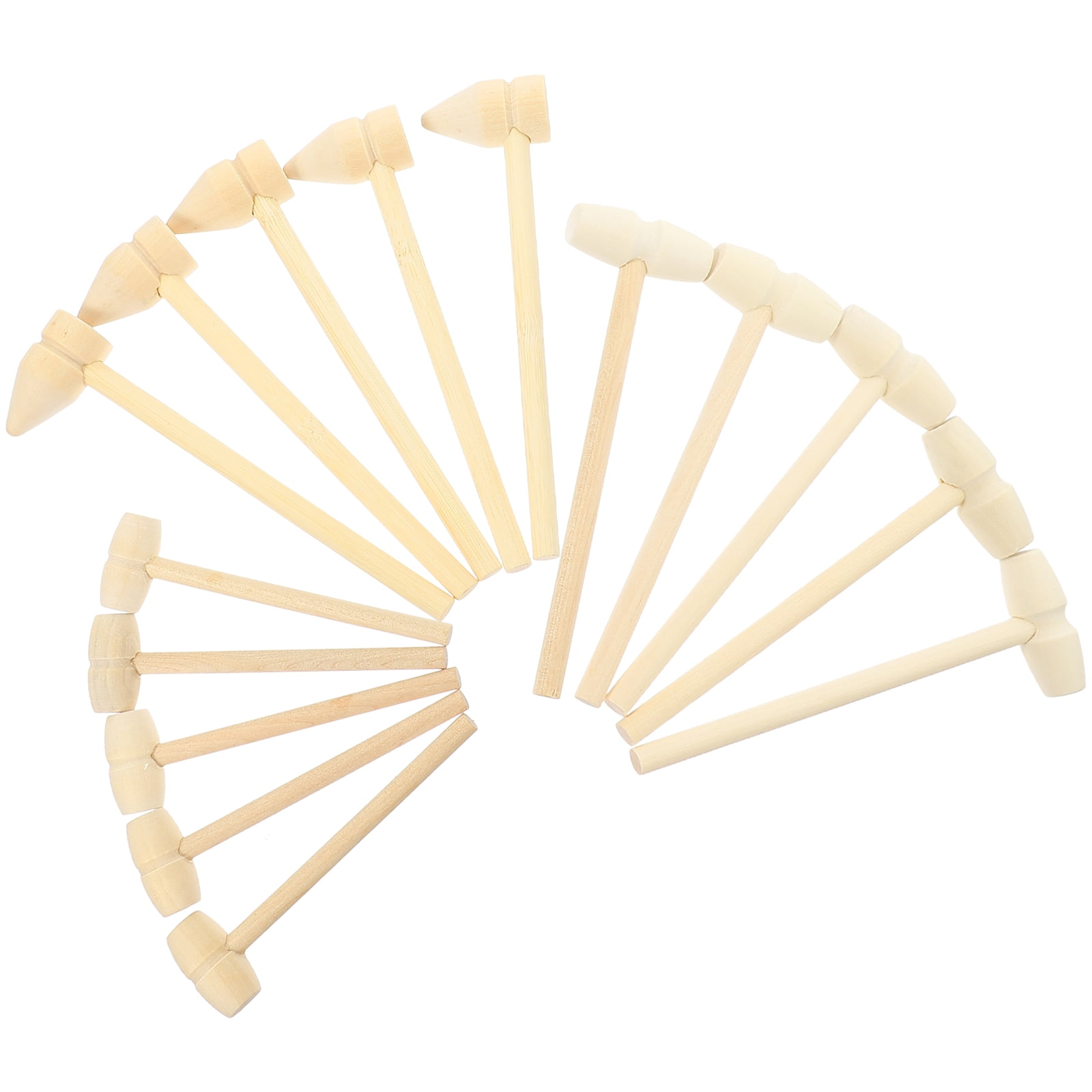 OUNONA 75 pcs Mini Hammers Wooden Knocking Hammer Wooden Kids Hammers ...