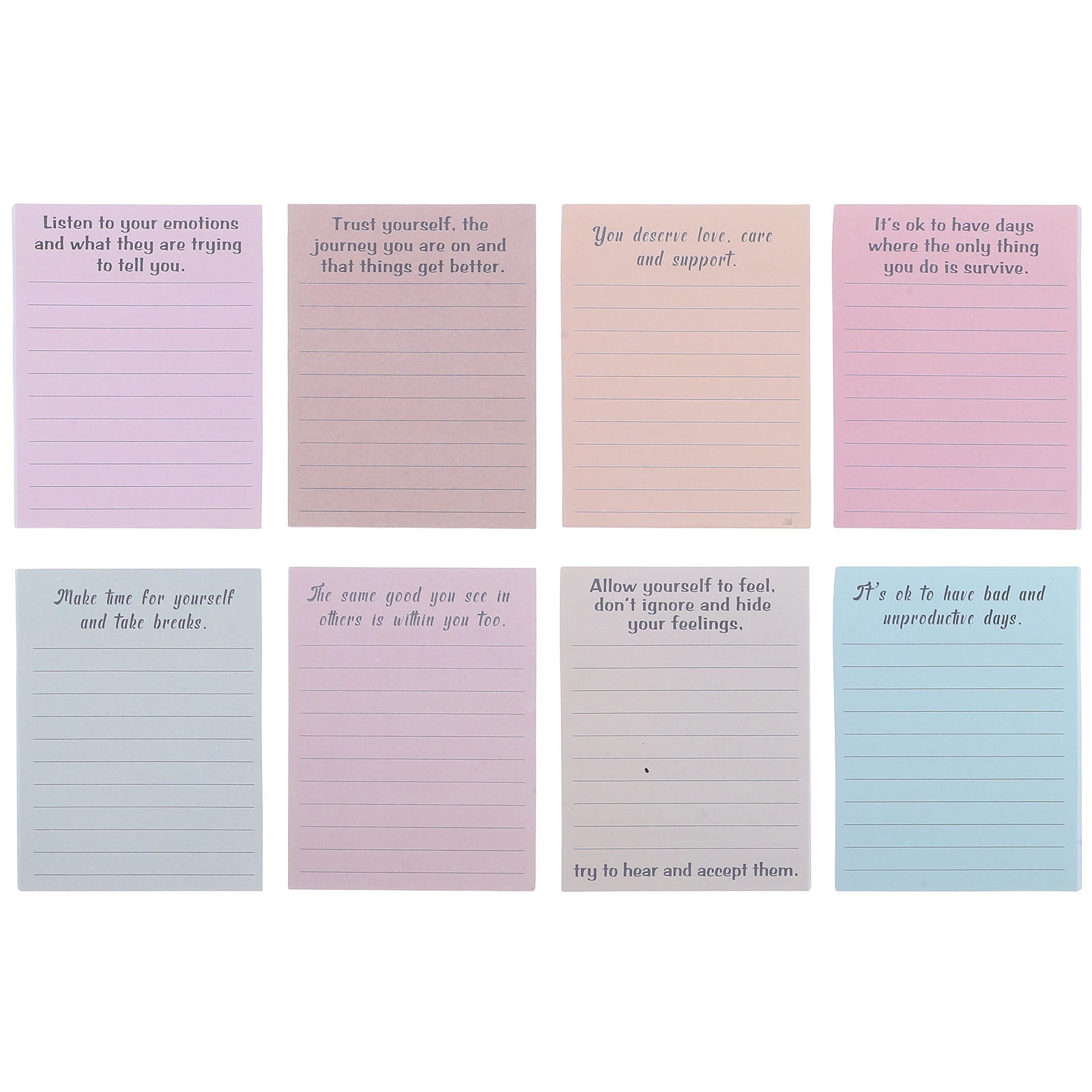 OUNONA 8 Books Of Portable Memo Pads Retro Notebook Sticky Modern ...