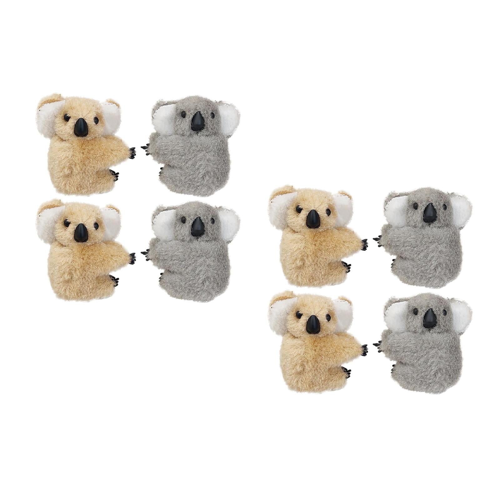 OUNONA 8 PCS Koala Clips Adorable Koala Claw Clips Girls Plush Hair ...