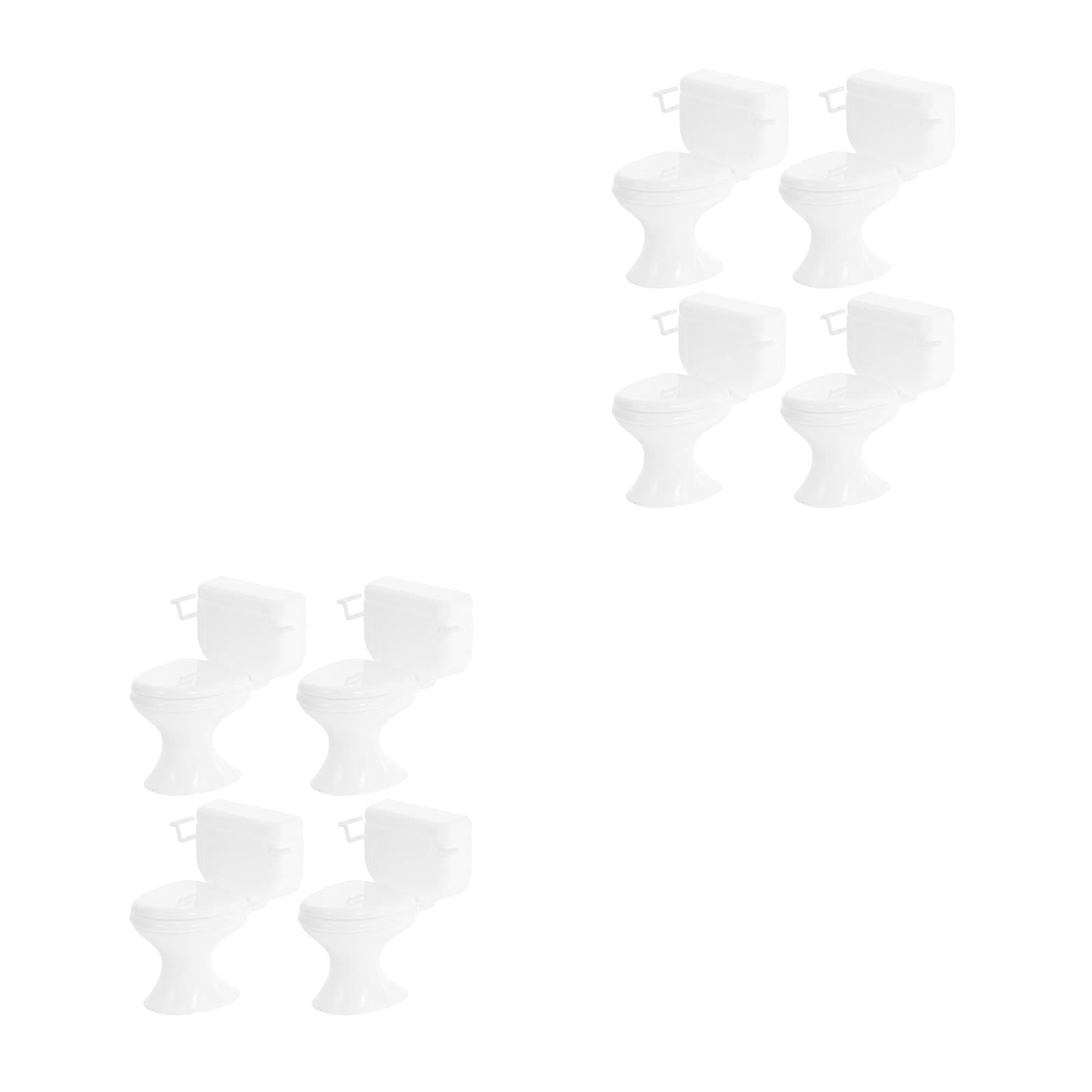 OUNONA 8 Pcs Doll House Toilets Mini Toilets Decorations Doll House ...