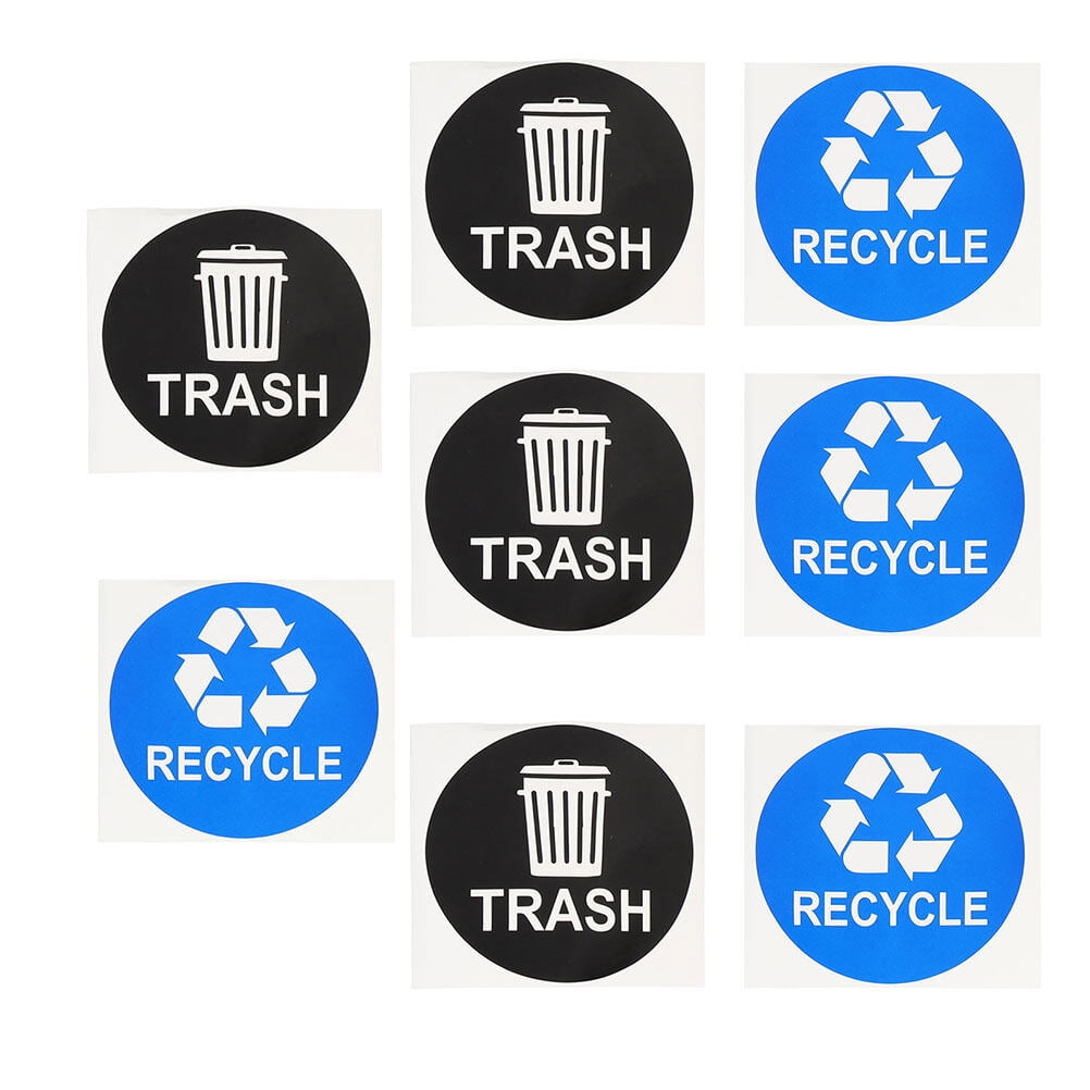 OUNONA 8 Pcs Garbage Can Sticker Labels Recycling Stickers Bin ...