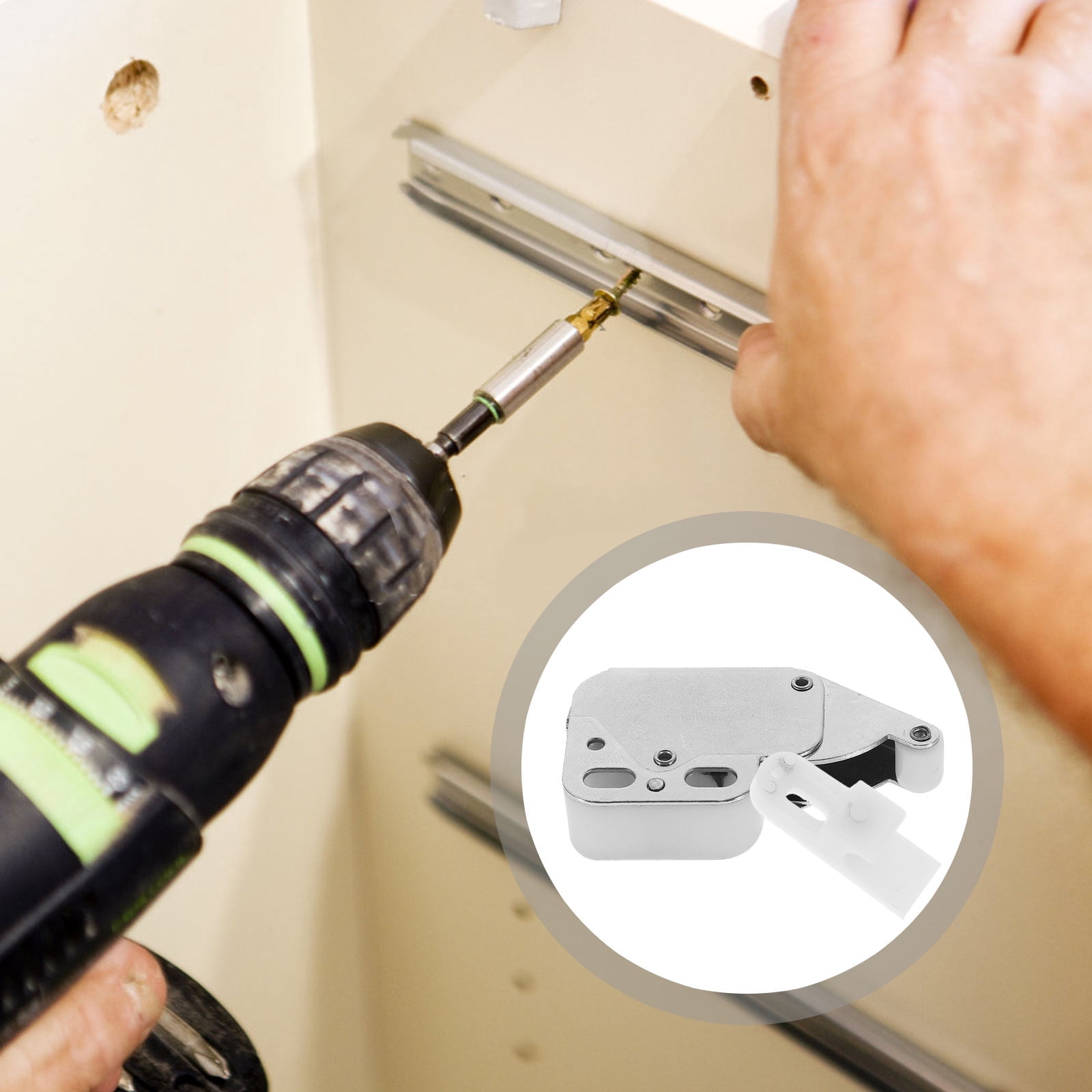 OUNONA 8 Pcs Gate Latch Elephant Trunk Lock Push to Open Door Cabinet ...