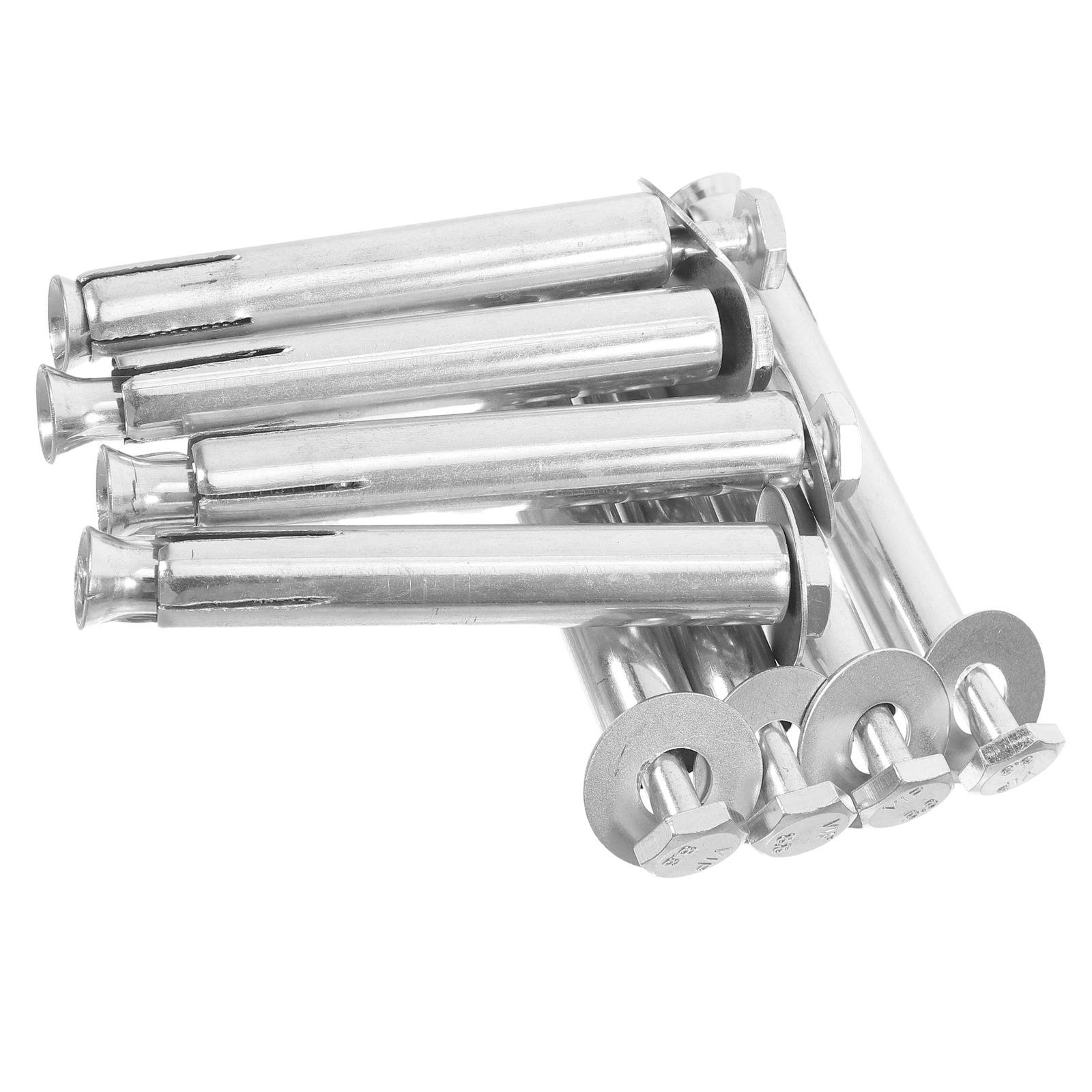 OUNONA 8 Pcs Iron Expansion Screw Rubber Speed Bumps for Asphalt Silver ...