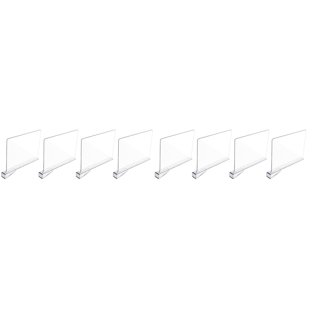 OUNONA 8 Pcs Nail-free Shelf Dividers Acrylic Cabinet Dividers Multi ...