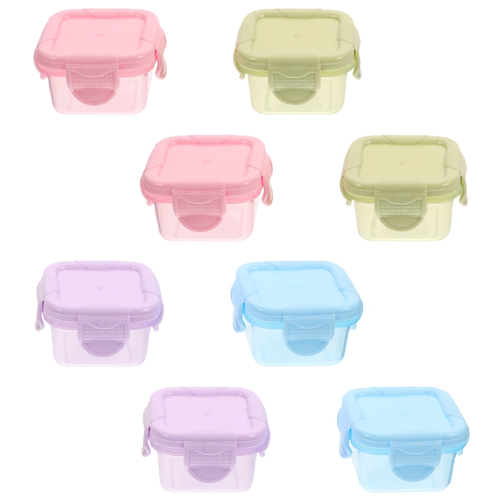 OUNONA 8 Pcs Small Containers With Lids Reusable Plastic Containers ...