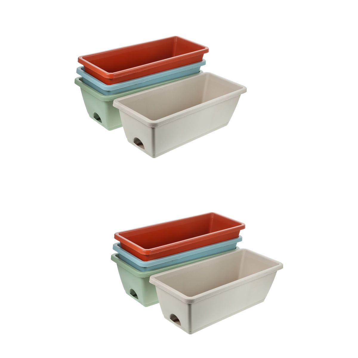 OUNONA 8 Sets Window Box Planter Flower Box Vegetable Growing Pot ...