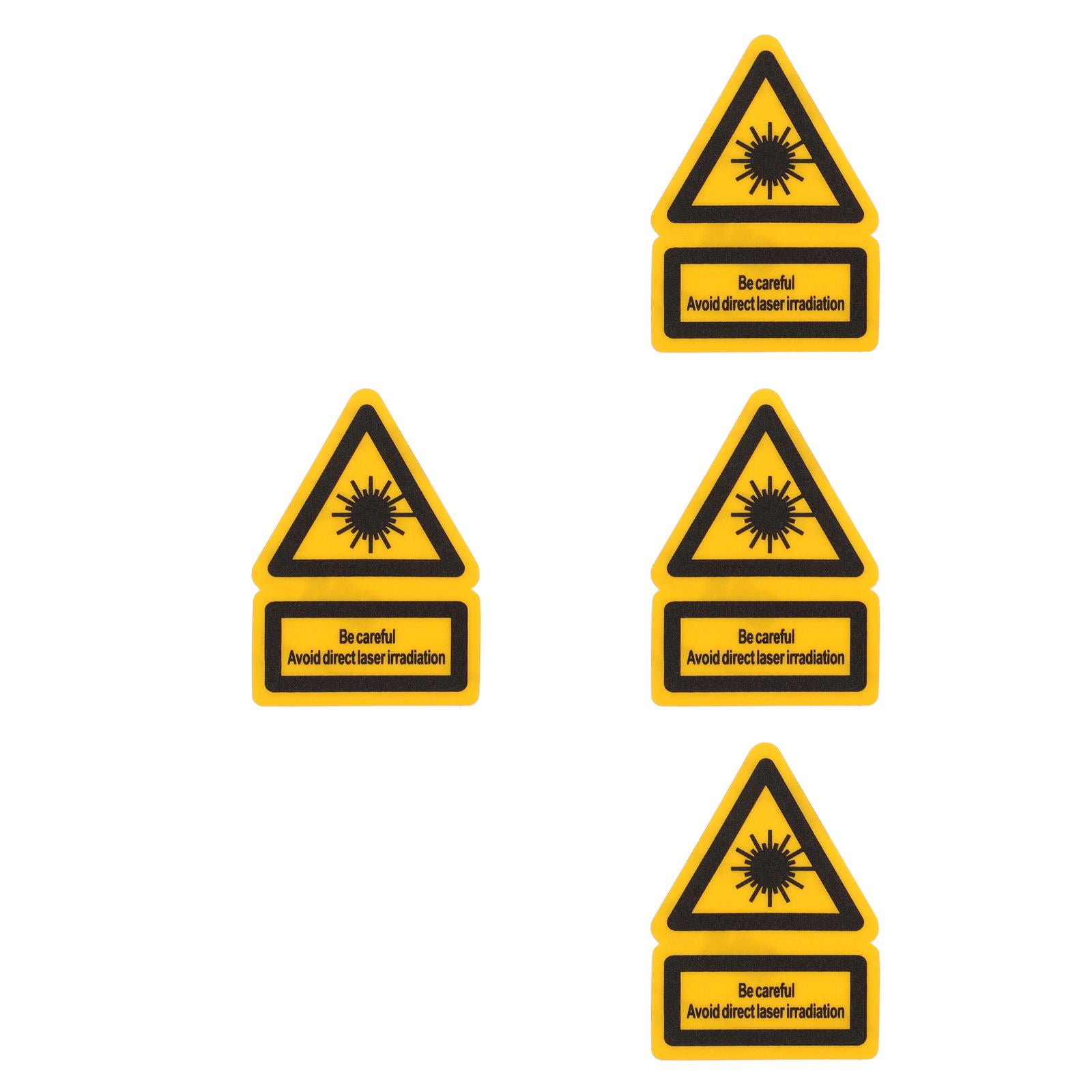 OUNONA 8 pcs Be Careful Direct Lighting Cautious Sign Warning Stickers ...