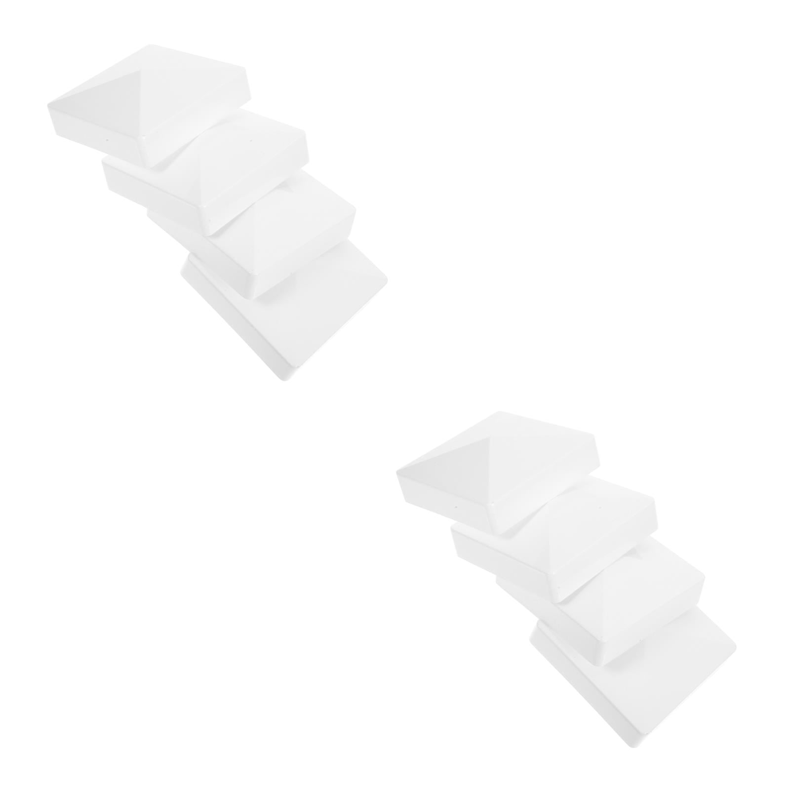 OUNONA 8 pcs Solar Post Caps, Railing Post Caps Fence Post Flagpole ...