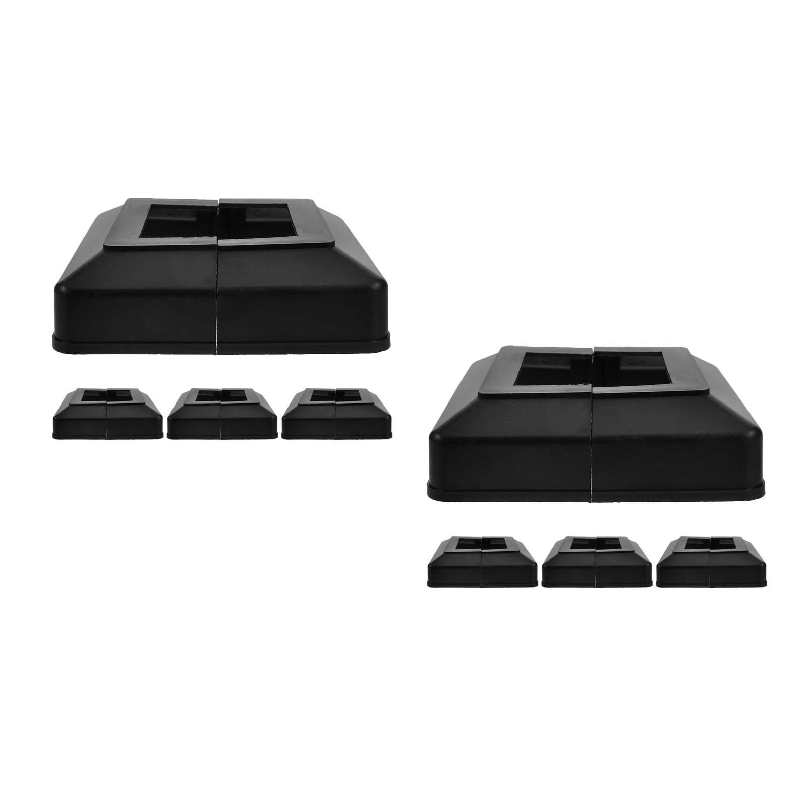 OUNONA 8 pcs Split Post Base Square Tubing End Caps Plastic Post Cover ...