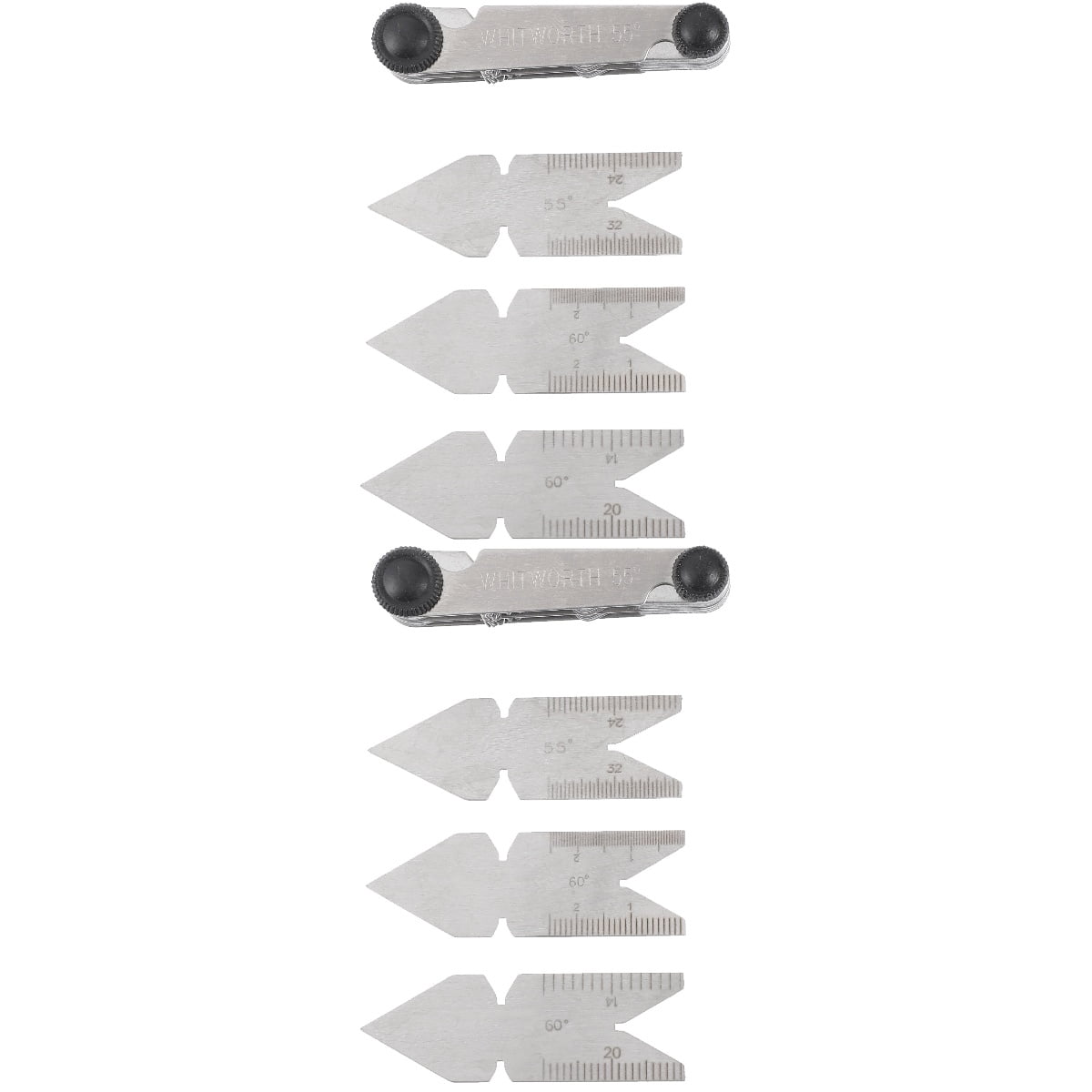 OUNONA 8 pcs Thread Pitch Gauge and Inch and Metric Measuring Gauging ...