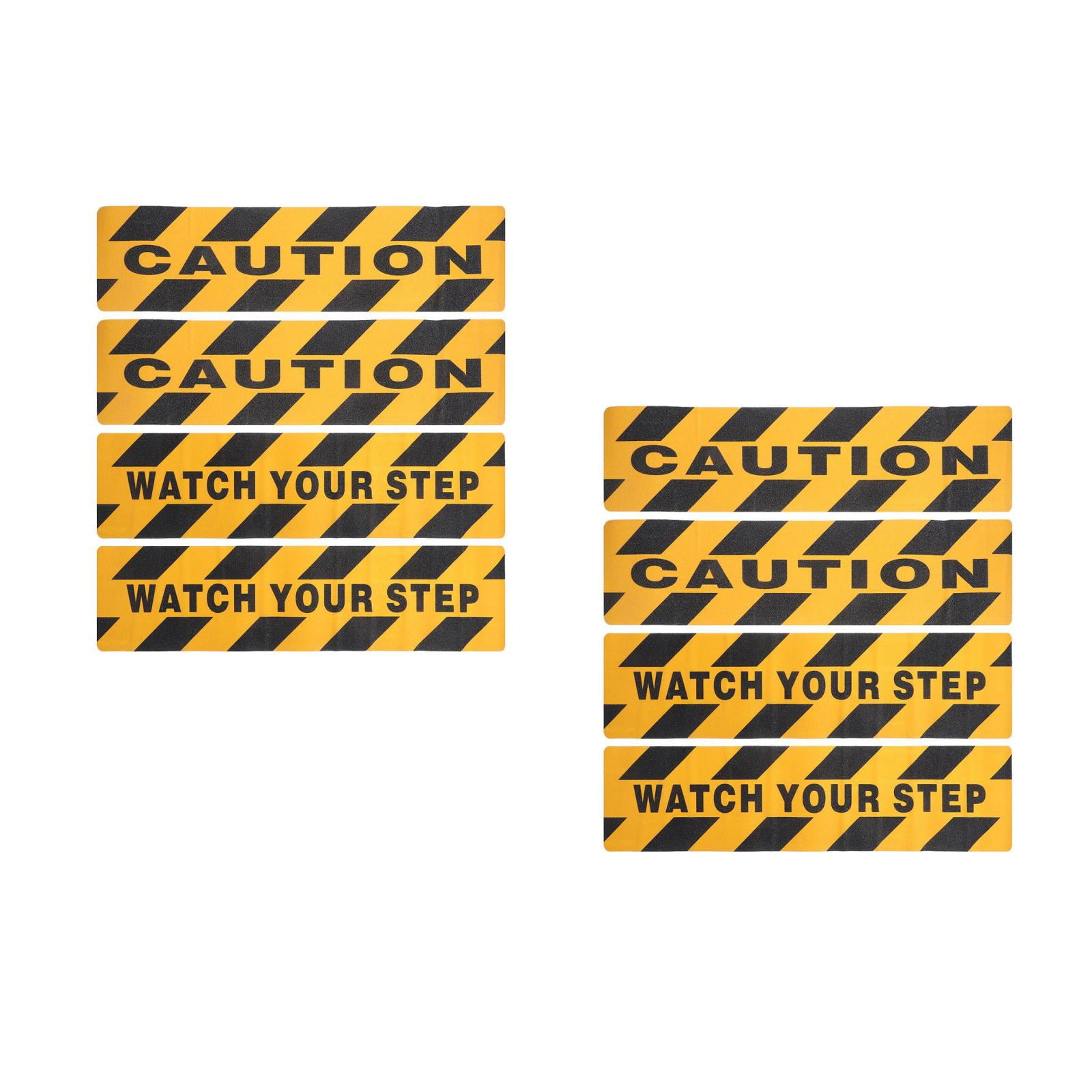 OUNONA 8 pcs Watch Your Step Floor Decals Stickers Non-Slip Caution ...