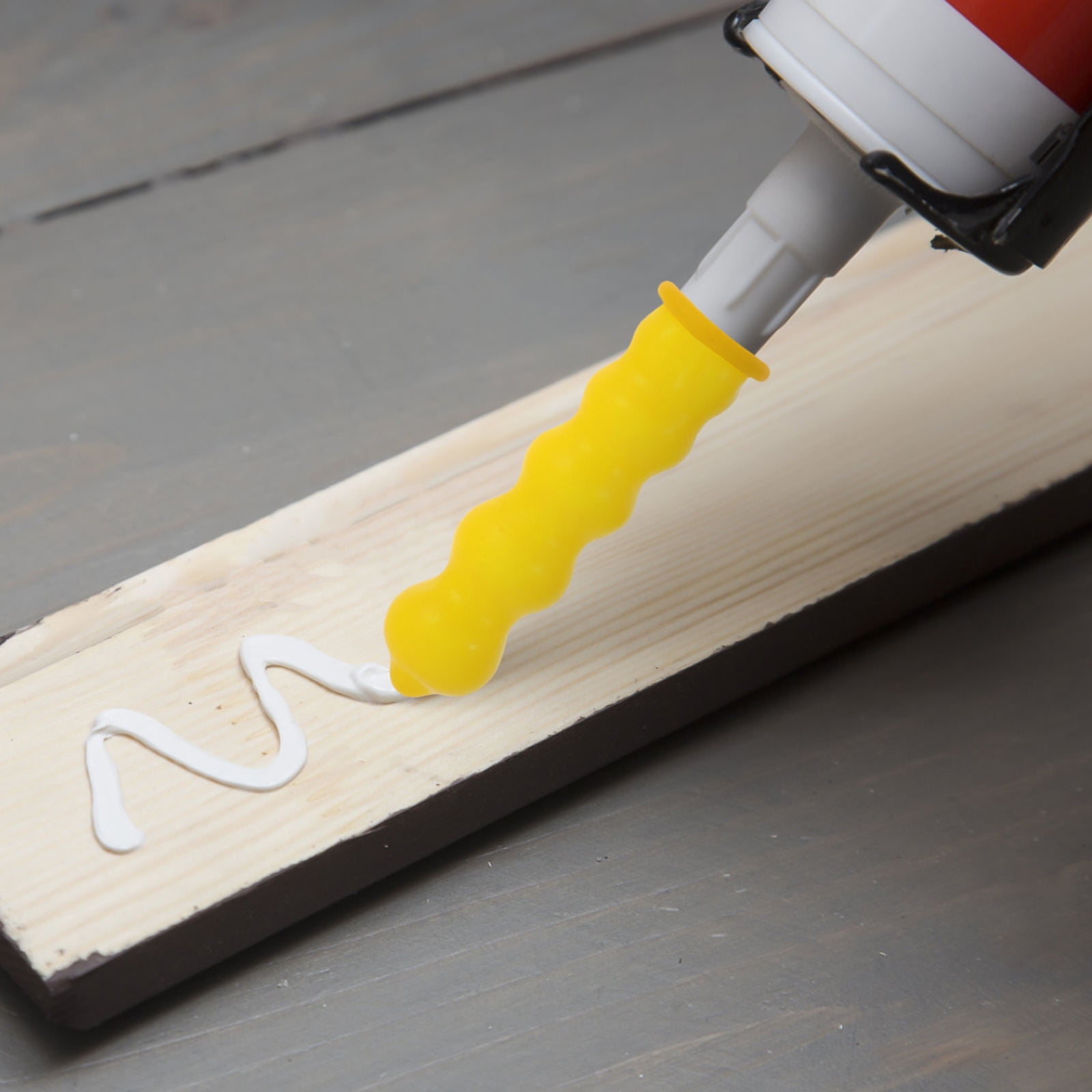 OUNONA 80 Pcs Caulk Cap for Seal Caulking Tubes Nozzle Stopper Yellow ...