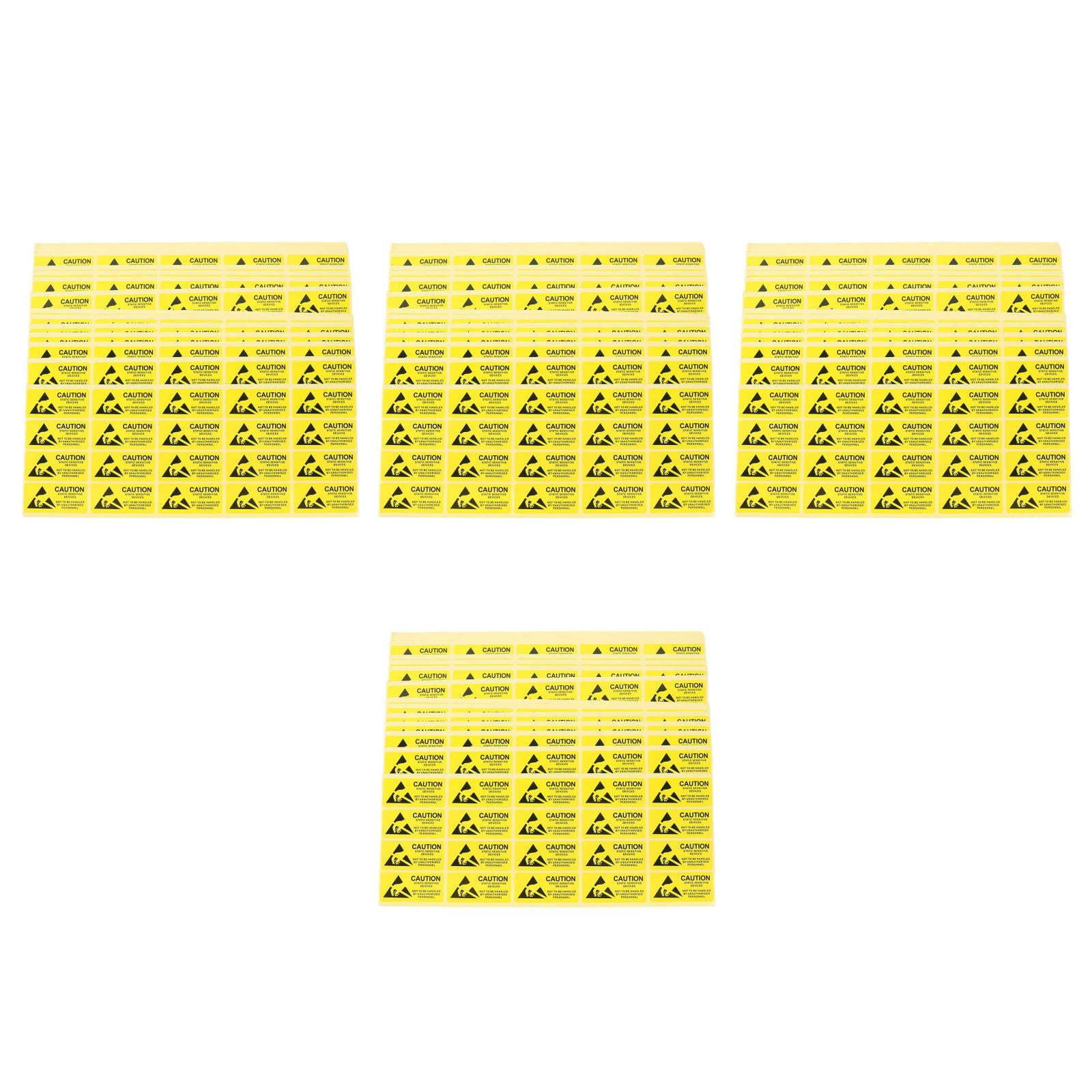 OUNONA 800 Pcs Static Stickers Electrostatic Devices Warning Stickers ...