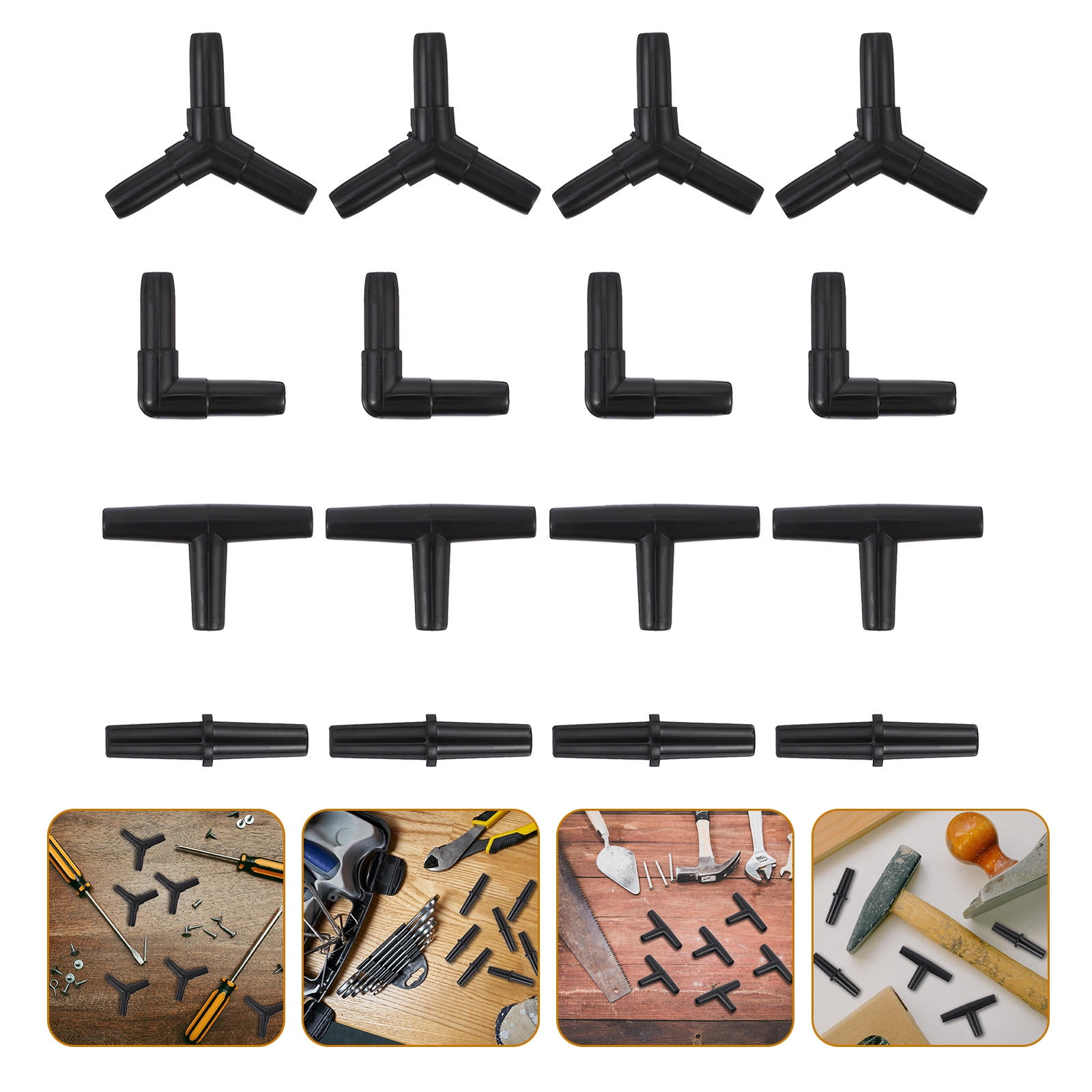 OUNONA 80Pcs Fish Tank Hose Adapter Air Regulating Connector Black ...