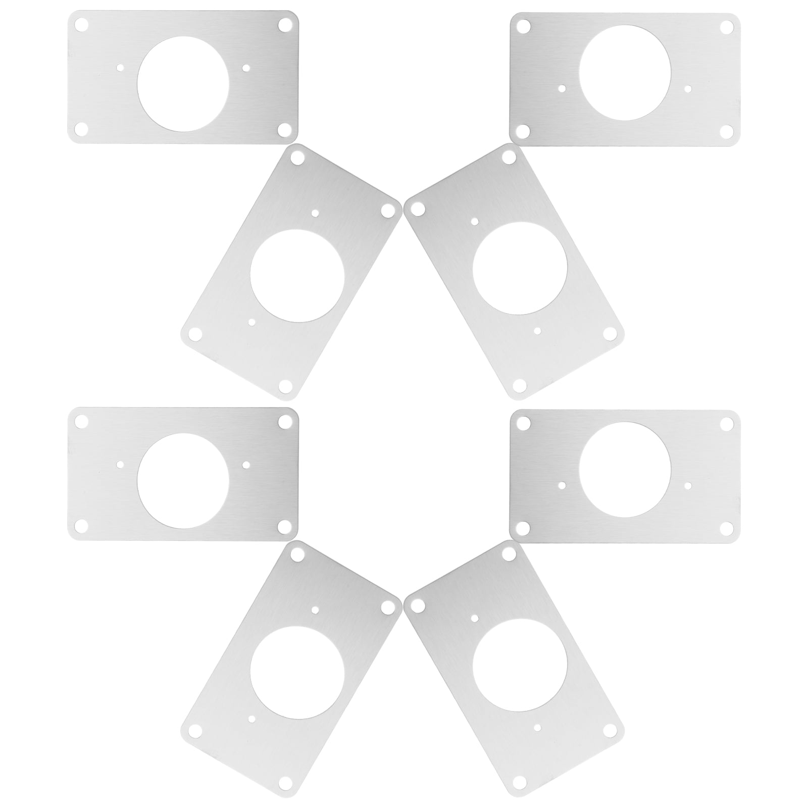 OUNONA 8PCS Cabinet Hinge Repair Plate Stainless Steel Hinge Repair Kit ...
