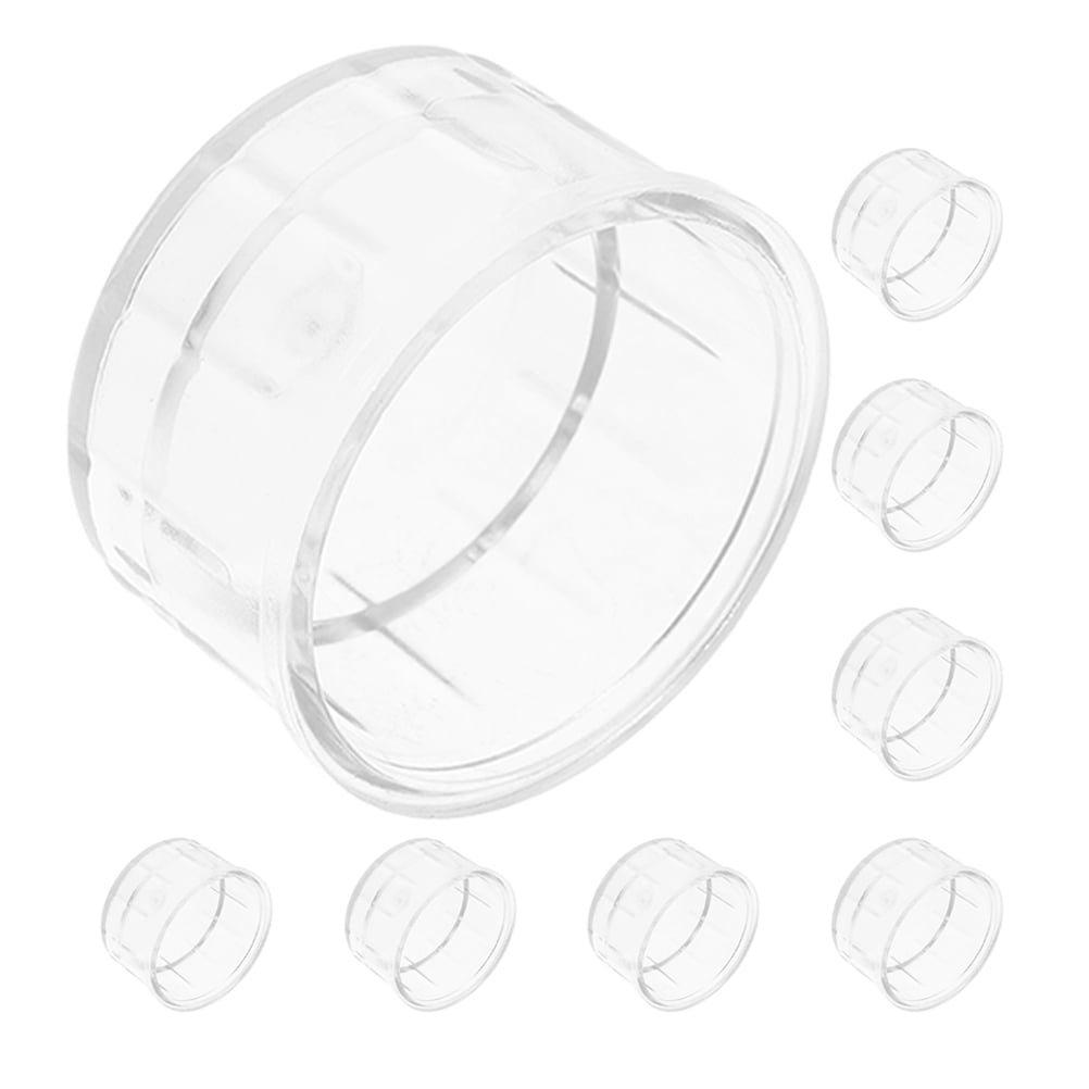 OUNONA 8PCS Shaker Bottle Replacement Lids Plastic Round Caps Splash ...