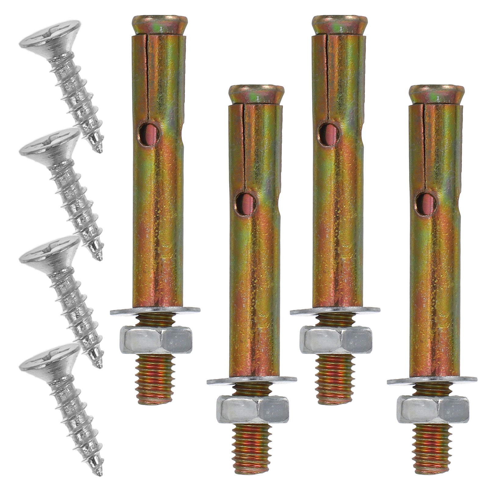 OUNONA 8-Piece Concrete Expansion Bolt Set with Nuts, Heavy Duty Screws ...