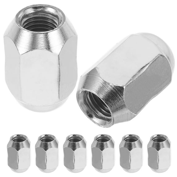 OUNONA 8Pcs Silver Automotive Lug Nut Set Steel Wheel Nuts for ...